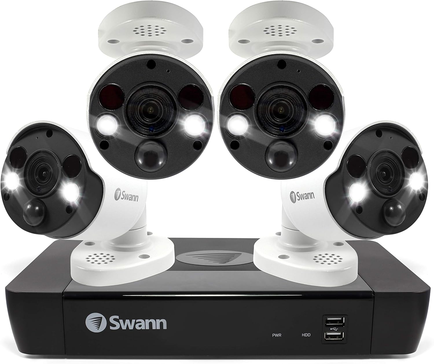 Swann Home Security Camera System with 2TB HDD, 8 Channel 4 Cam, POE ...