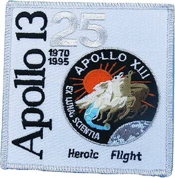 Amazon.com: Apollo 13 Patch - 25th Anniversary - NASA space mission ...