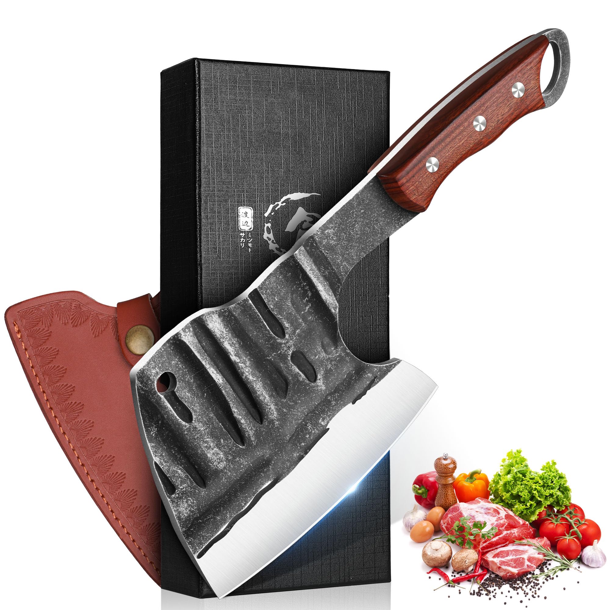 Amazon.com: Dream Reach Newest Meat Bone Cleaver Knife for Meat Cutting ...