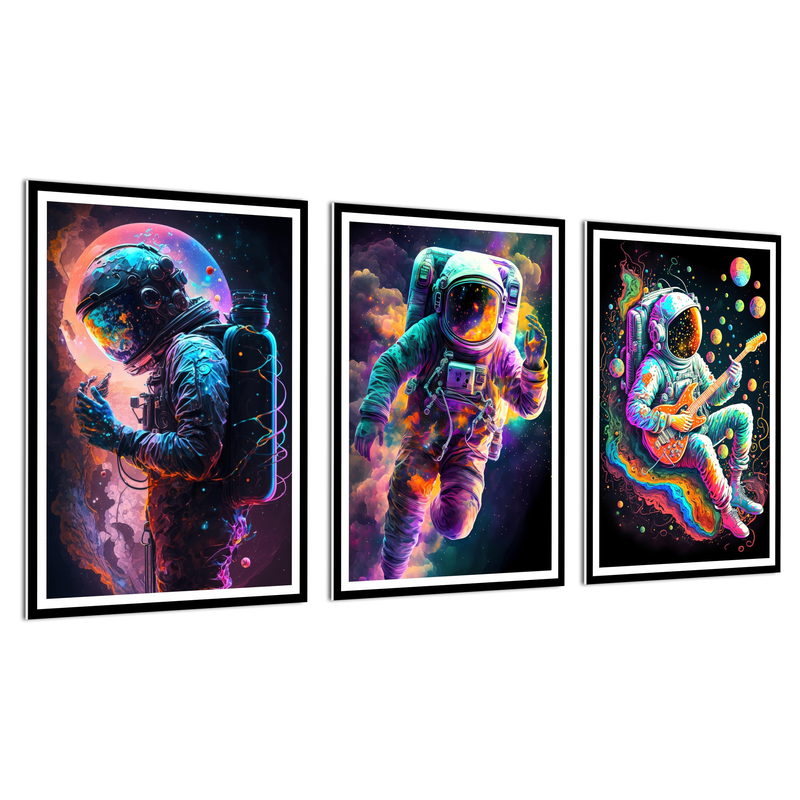Amazon.com: Astronaut Space Decor - Illusion Framed Space Themed ...