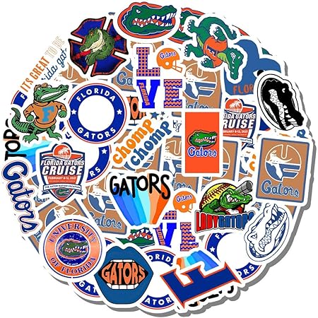 Amazon.com: Stickers Pack 20 Pcs Fl Laptop Gators Vinyl Aesthetic ...