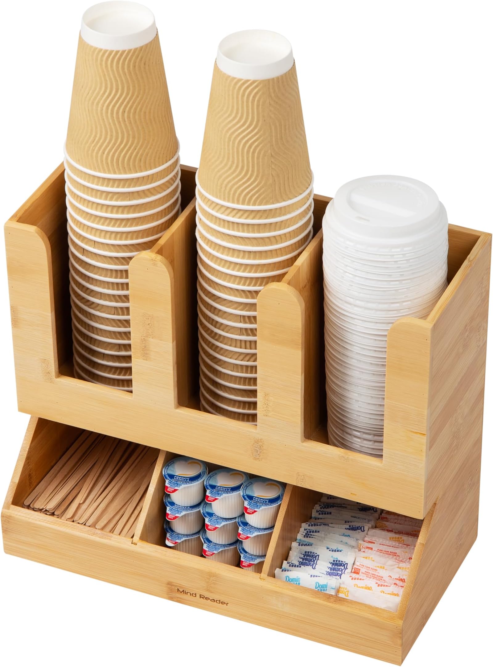 Amazon.com - Goaste 8-Compartment Coffee Station Organizer, Bamboo Cup ...