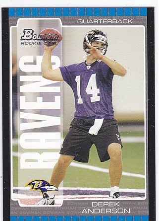 Amazon.com: 2005 BOWMAN DEREK ANDERSON ROOKIE CARD : Sports & Outdoors