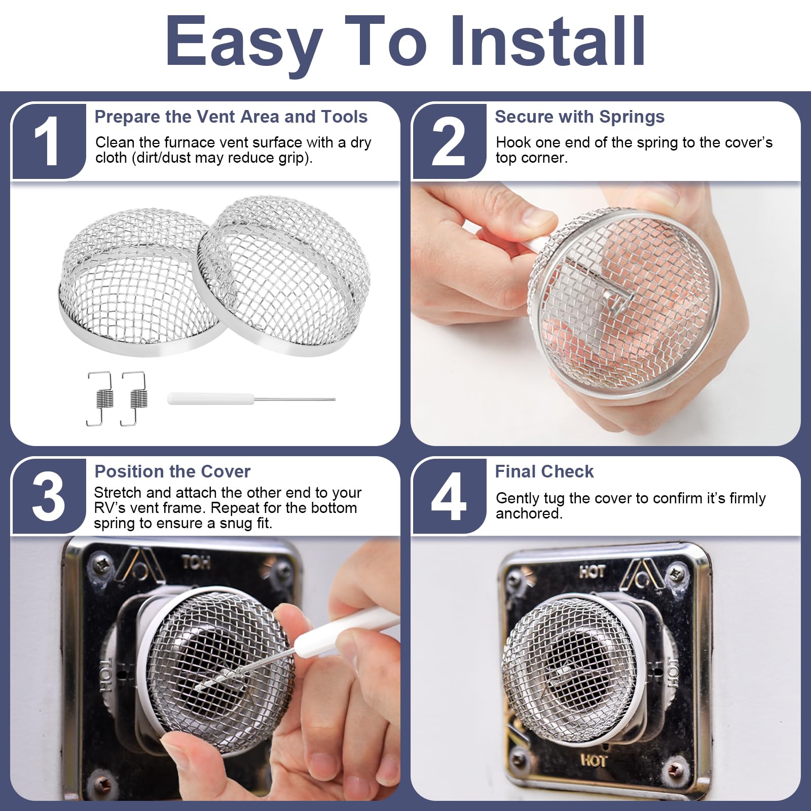 Snapklik.com : Wadoy Flying Insect Screen, RV Furnace Screen Vent Cover ...