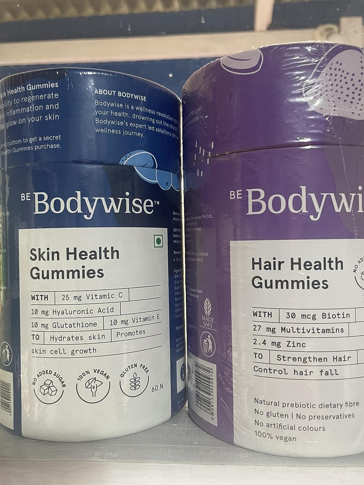 Be Bodywise Gummies for Skin & Hair | Combo of 120 Gummies | Skin ...