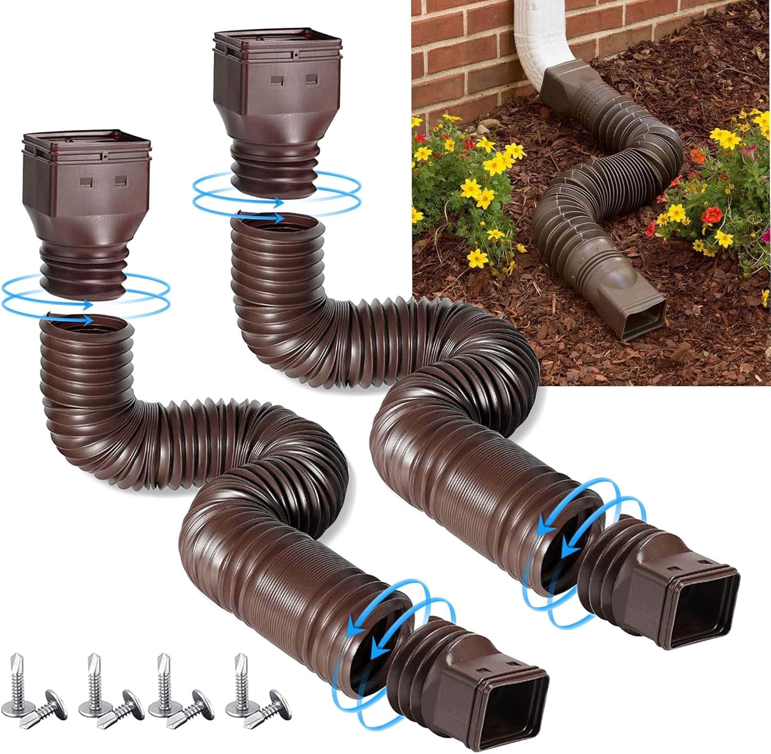 Yutoto Gutter Downspout Extensions Rain Gutter Downspout Extension ...