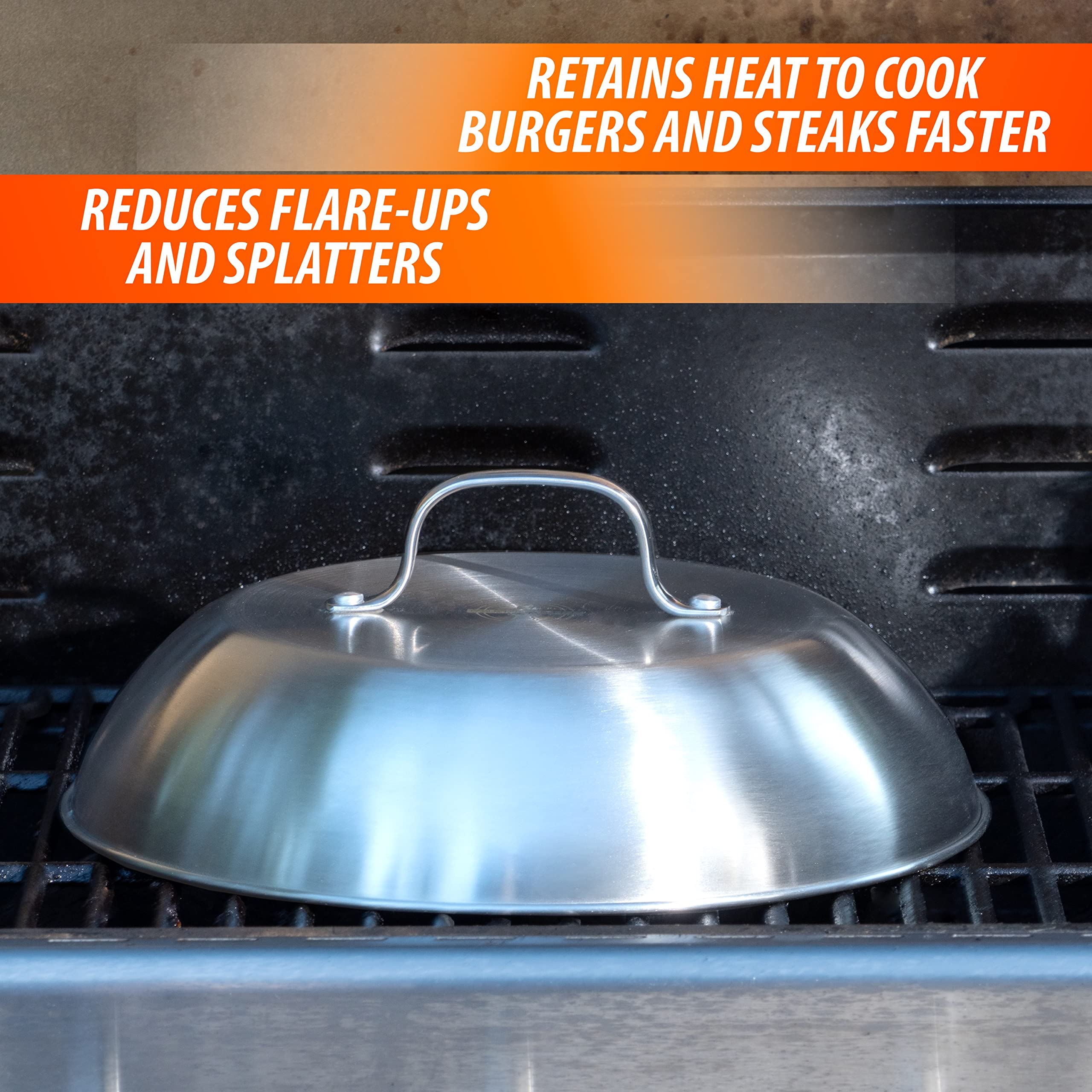 Snapklik.com : 12 Inch Grill Dome Cover, BBQ Grill Accessory Melts ...