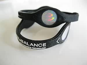 Amazon.com: Power Balance Silicone Wristband Bracelet Large Black W ...
