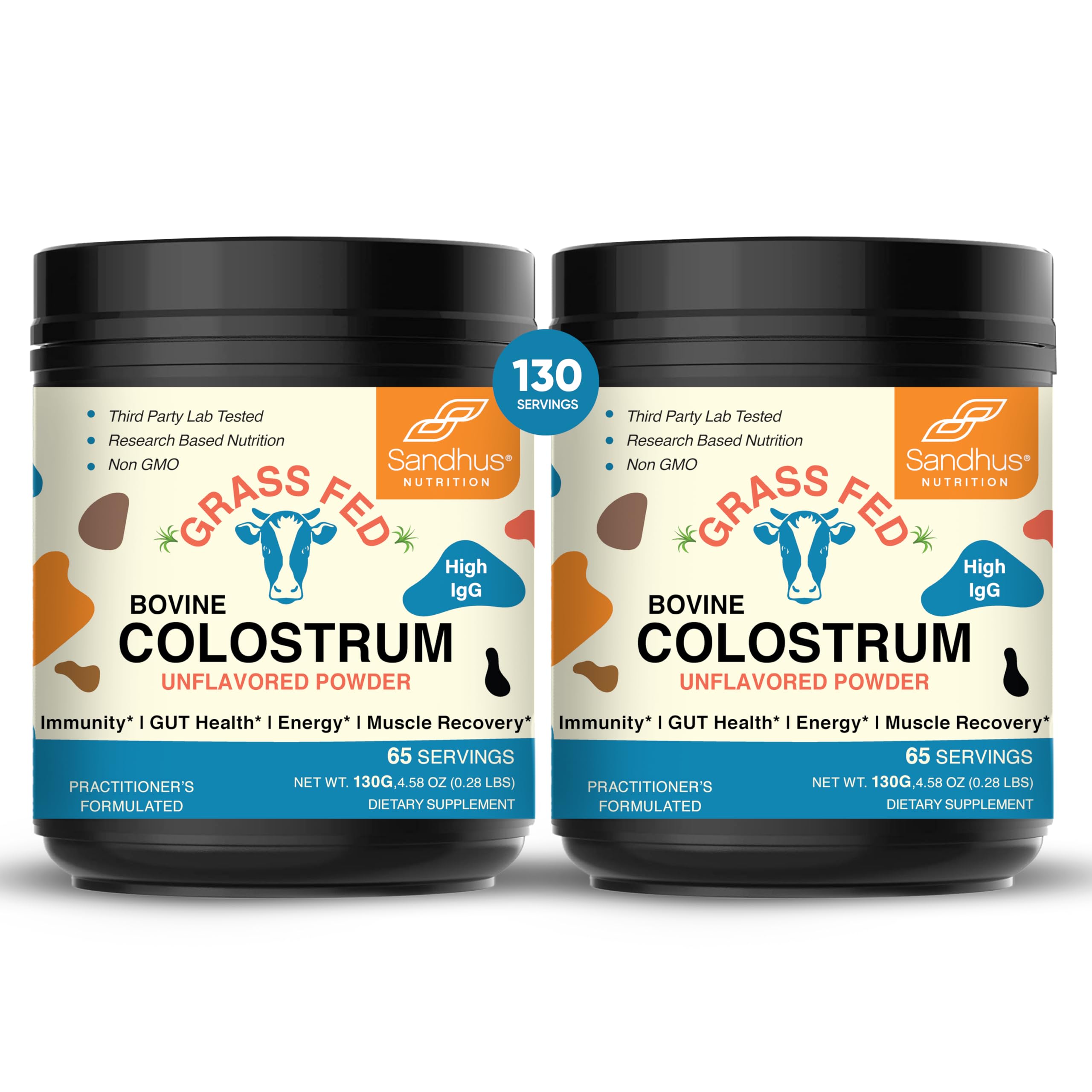 Amazon.com: Sandhu's Pure Bovine Colostrum 130 Servings for Humans ...