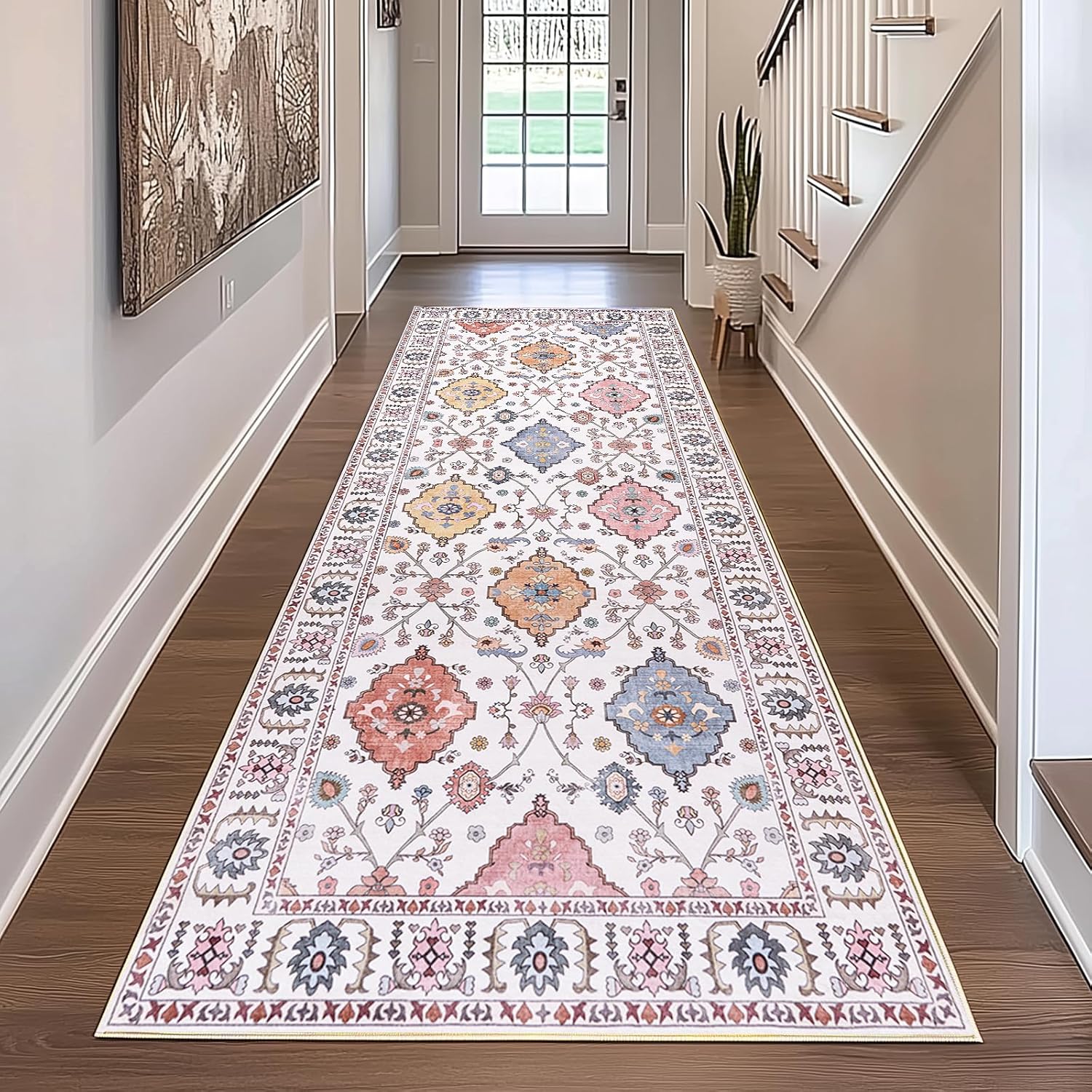 MAST DOO Rug Runner Hallway 80 x 300 cm Kitchen Runner Washable Rug ...