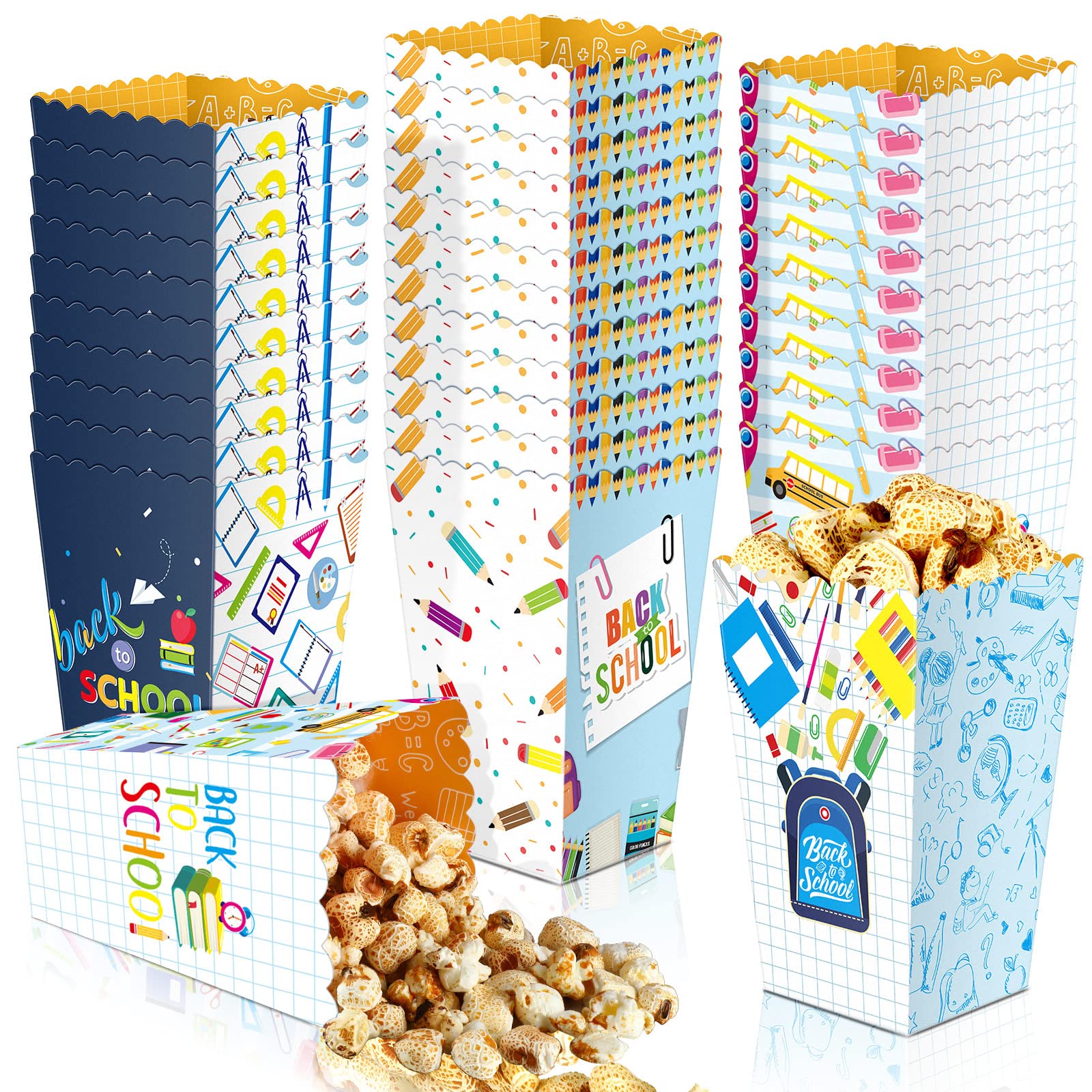 Amazon.com: 40 Pcs Back to School Party Favor Popcorn Boxes First Day ...