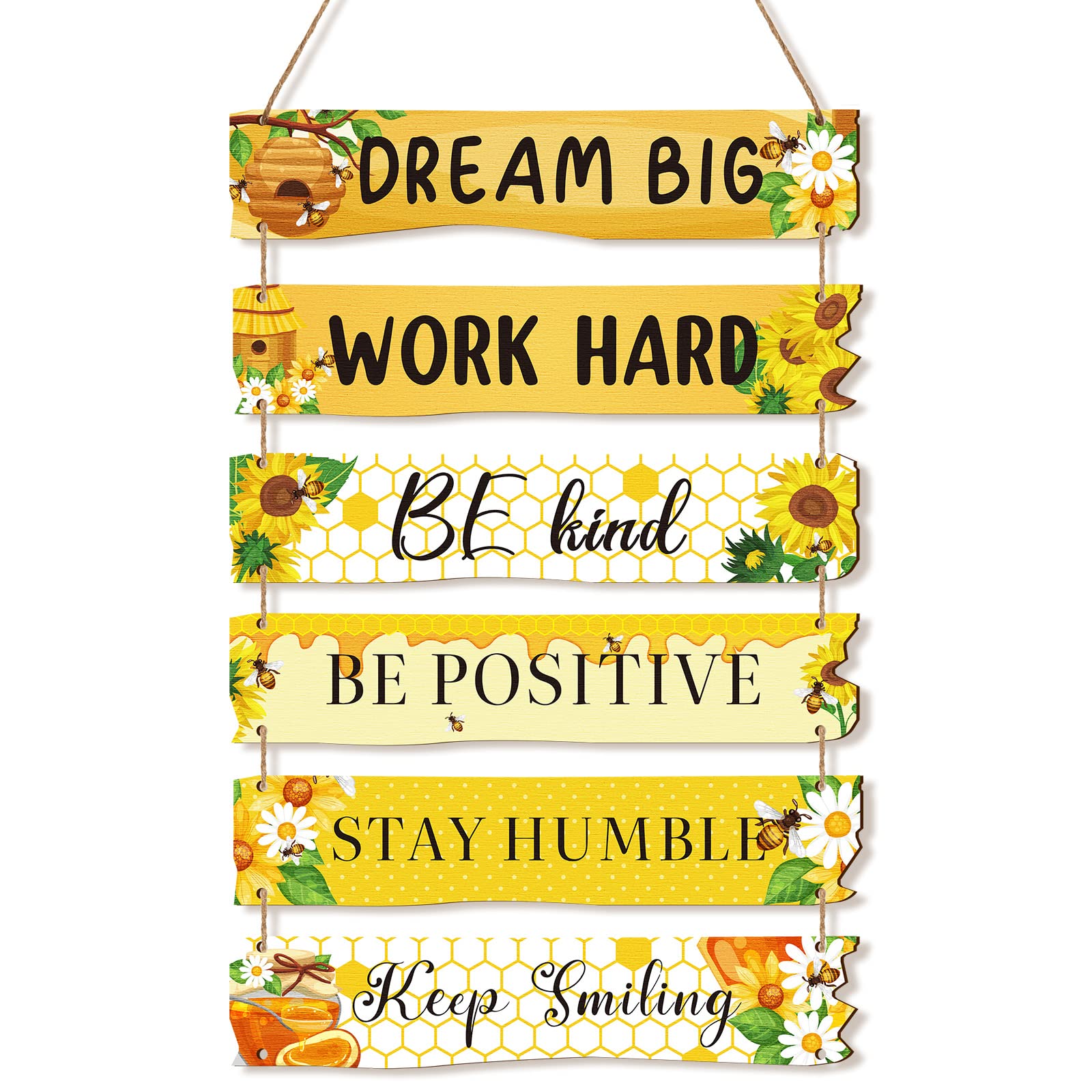 Amazon.com : Blulu 6 Pieces Rustic Wall Hanging Plaque Sign ...
