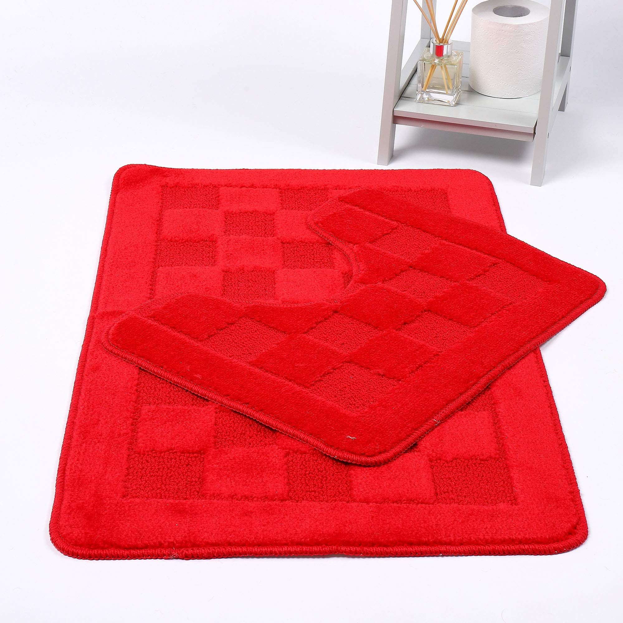 Ethel May Bath Mat & Pedestal Mat Diem 2 Piece Sets Bathroom Mats ...