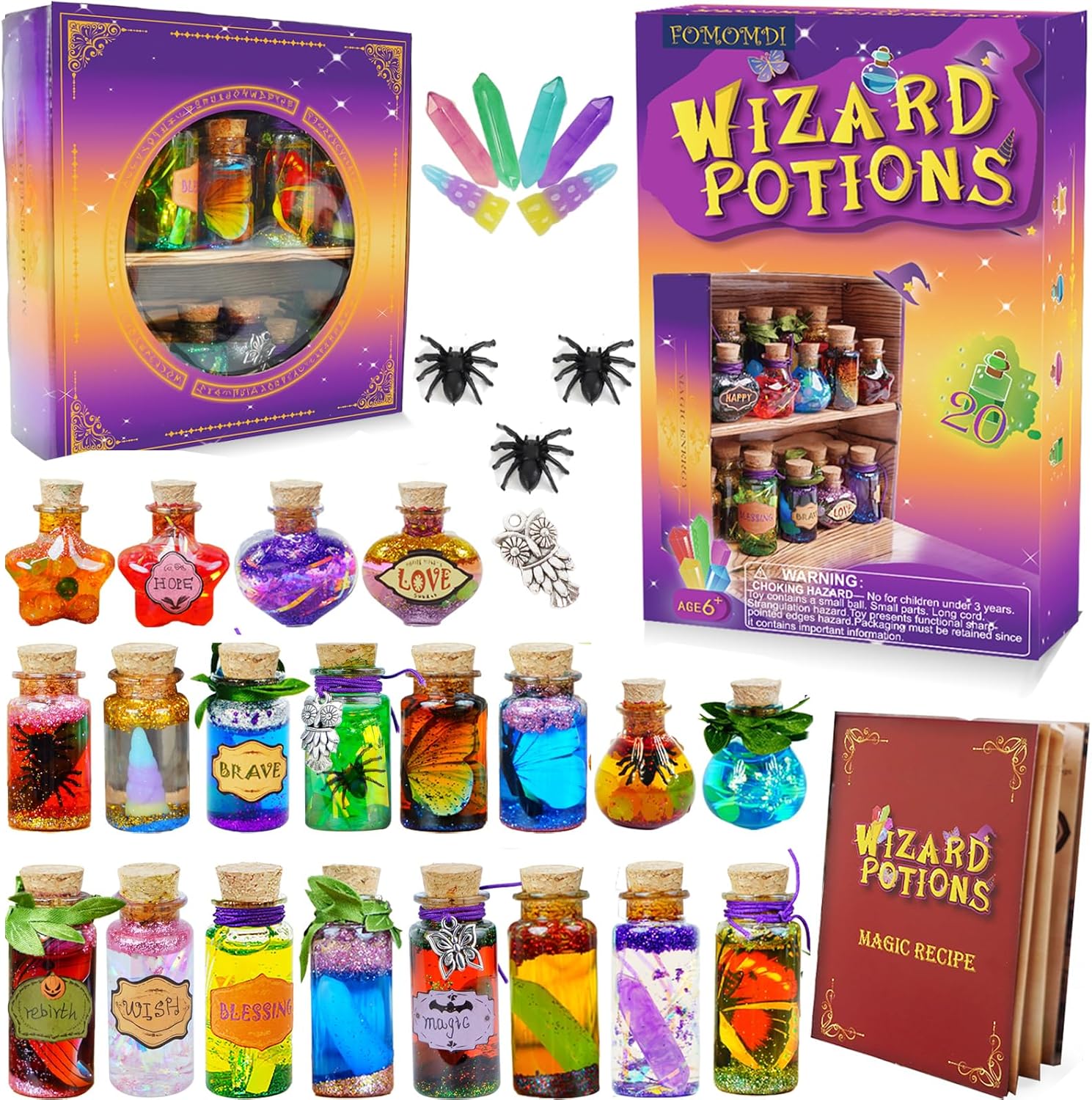Amazon.com: FOMOMDI DIY Wizard Potions Kit for Kids, Magic Mix 20 ...