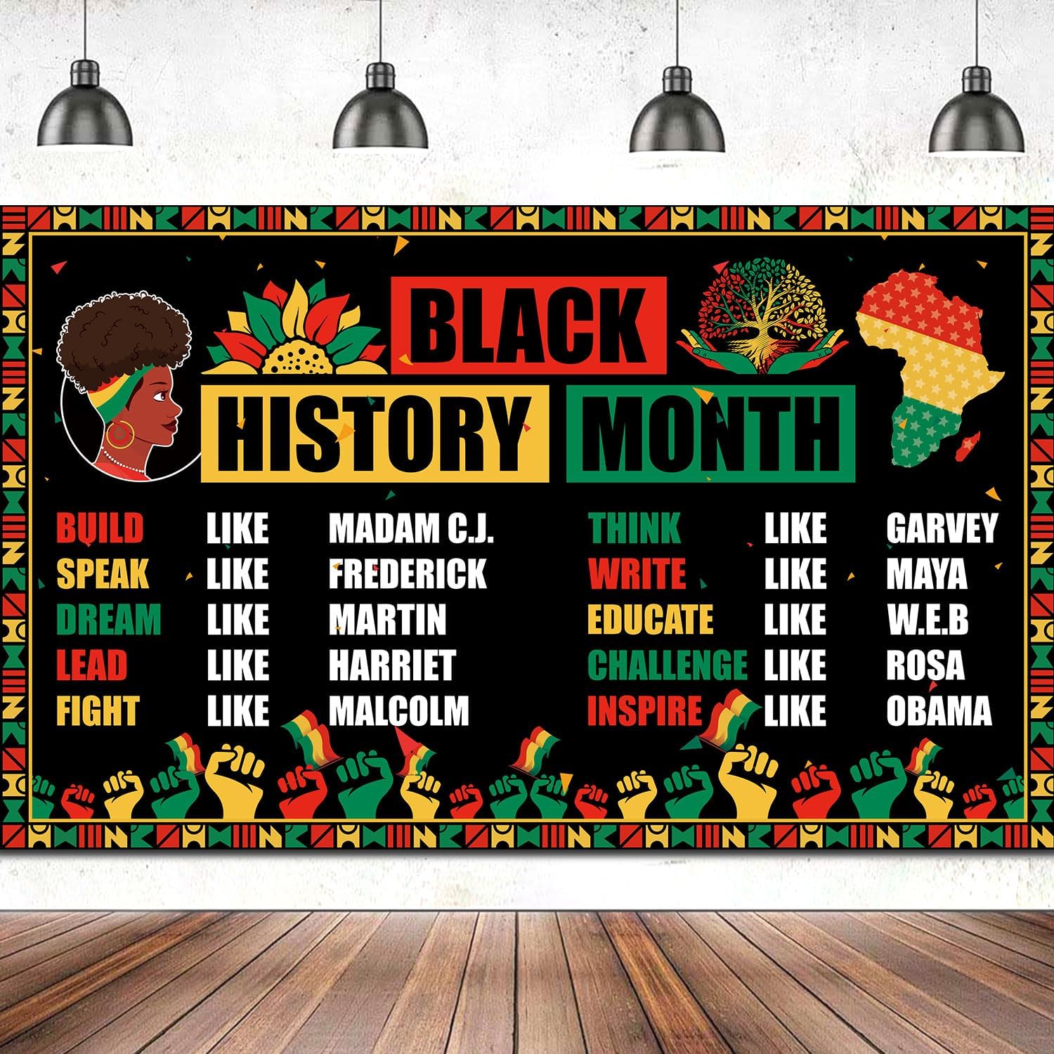 Amazon.com: Black History Month Banner 71"X43" Black History Month ...