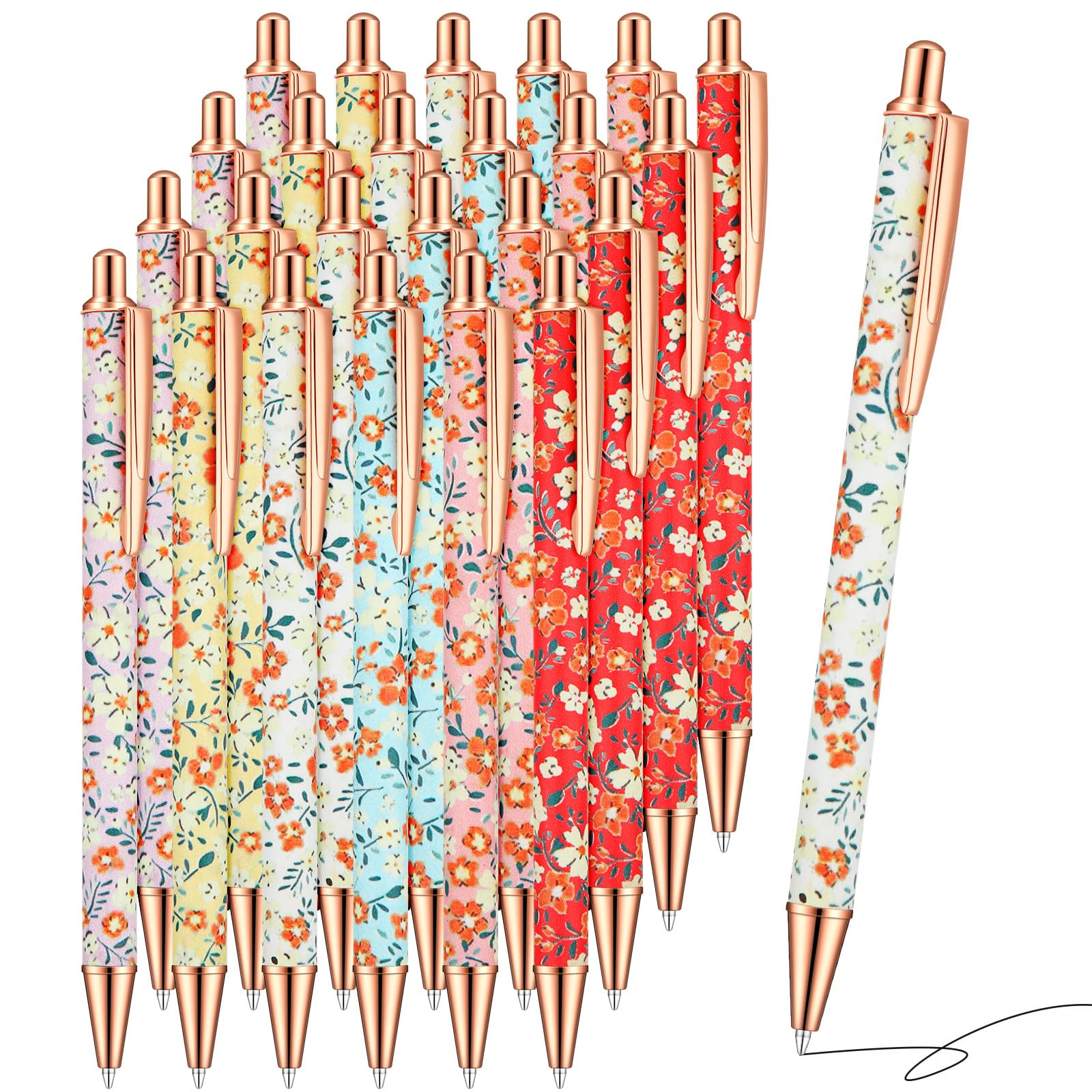 Amazon.com : Glenmal 24 Pcs Fancy Pens for Women Floral Pens Pretty ...