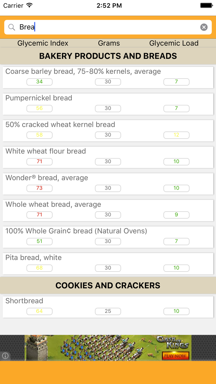 Glycemic Reference - App on Amazon Appstore