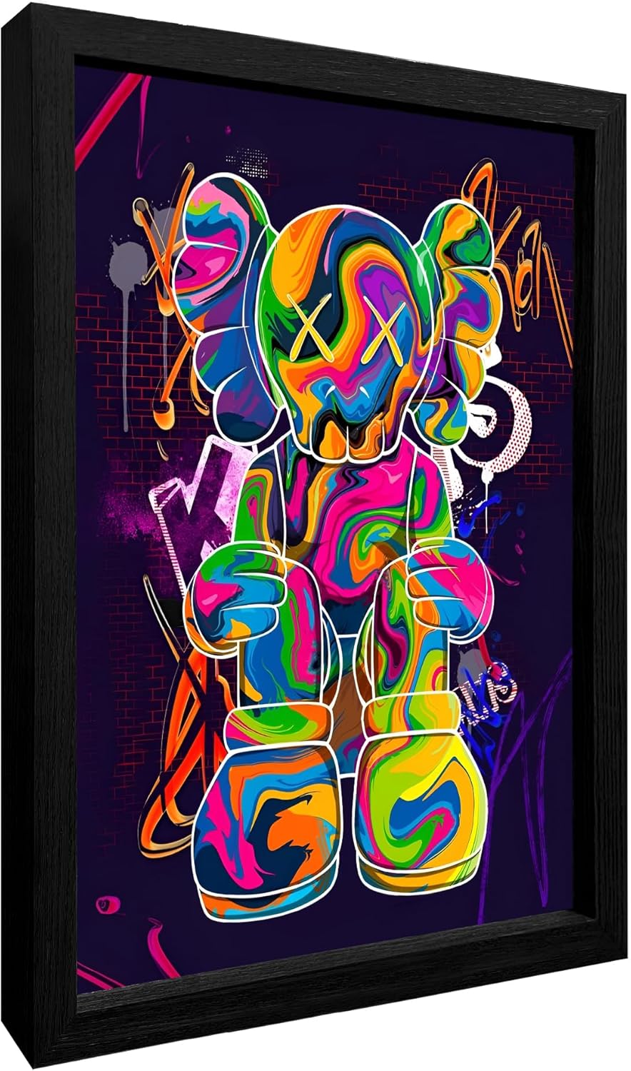 Amazon.com: lixinxuyang Frame Hypebeast Kaws Wall Art, 16x24 inch Kawss ...