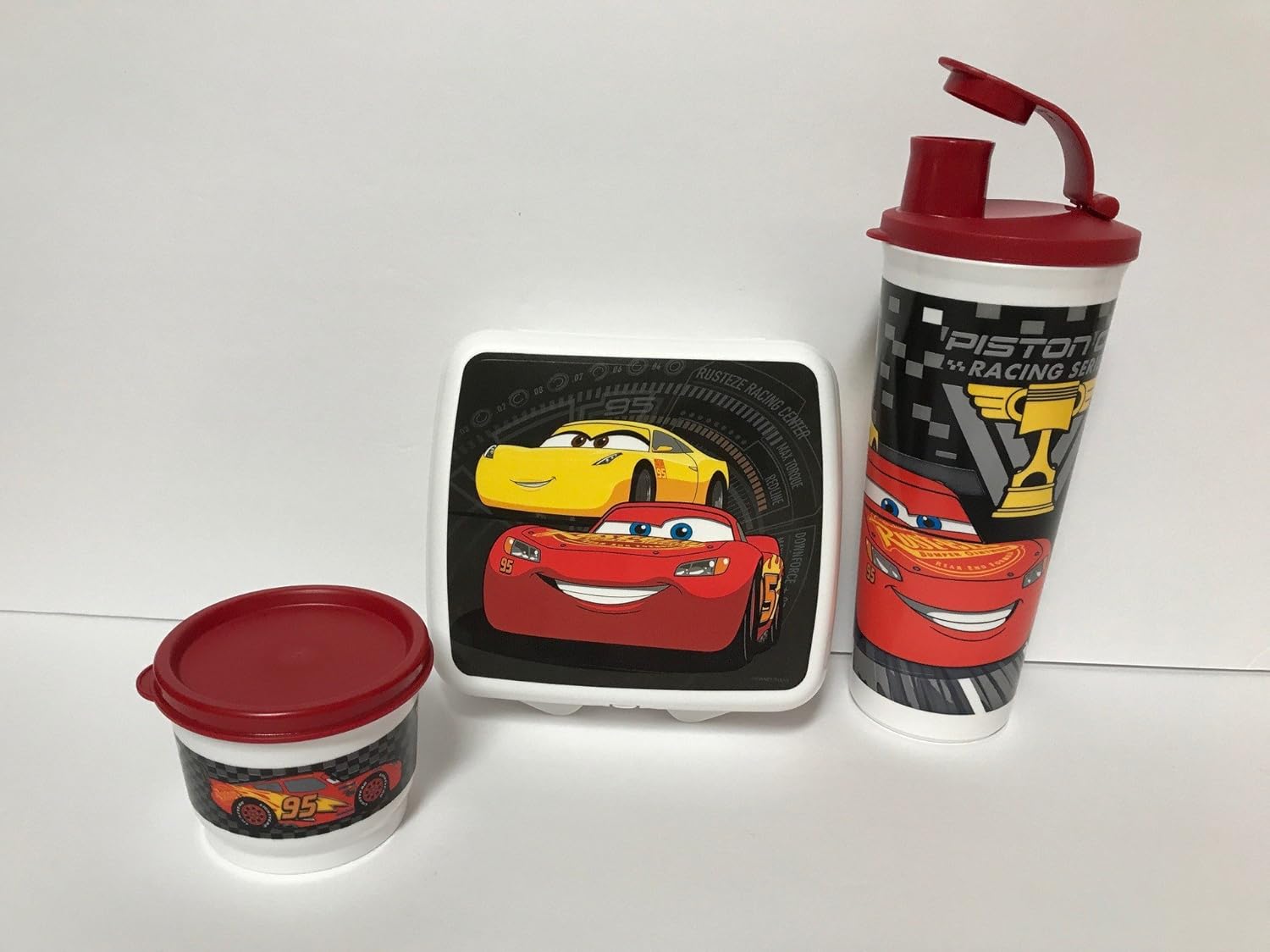 Tupperware Disney Cars 3 Lunch Set (3pc) Tumbler, Sandwich Keeper ...