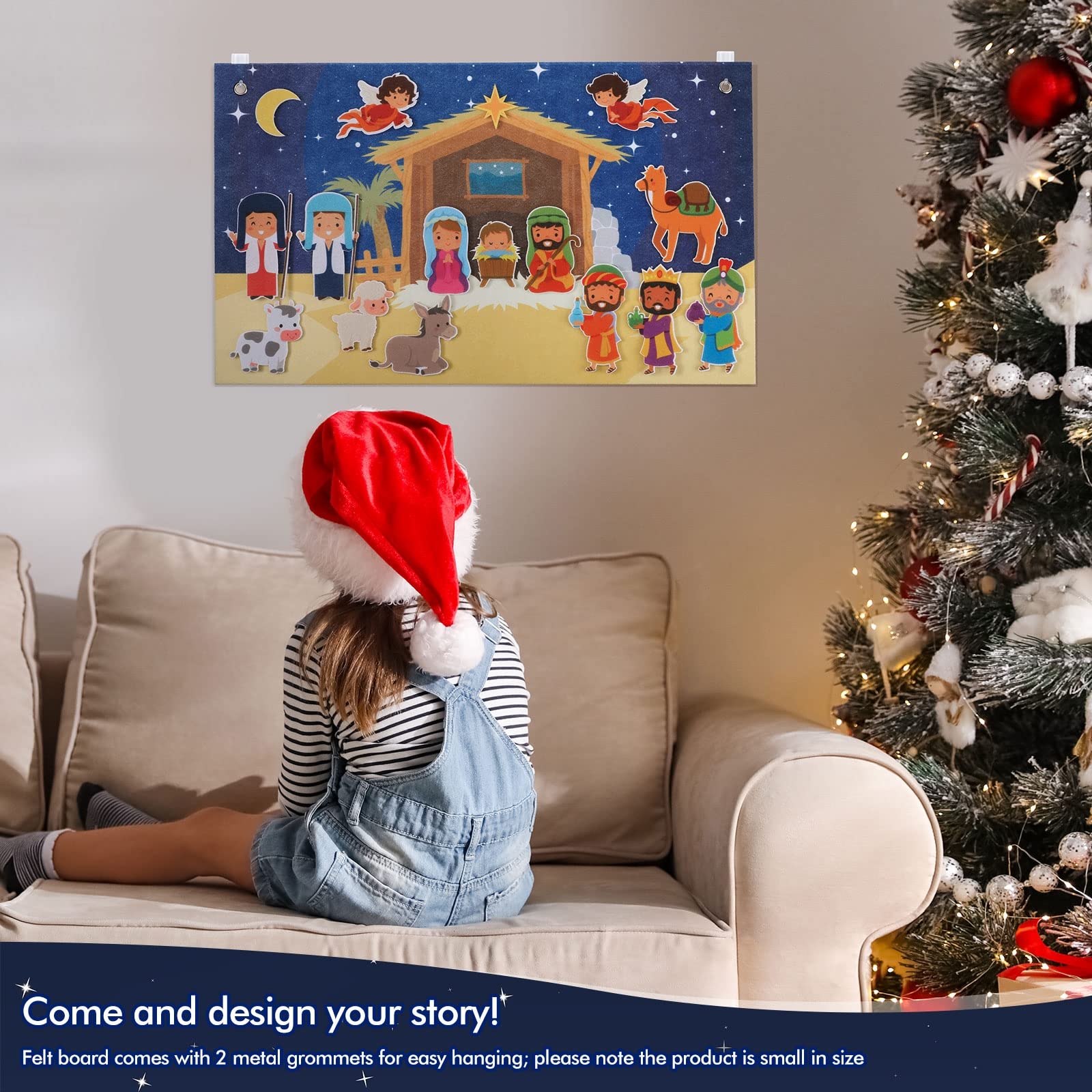 Snapklik.com : Remerry Christmas Nativity Felt Story Board Set For ...