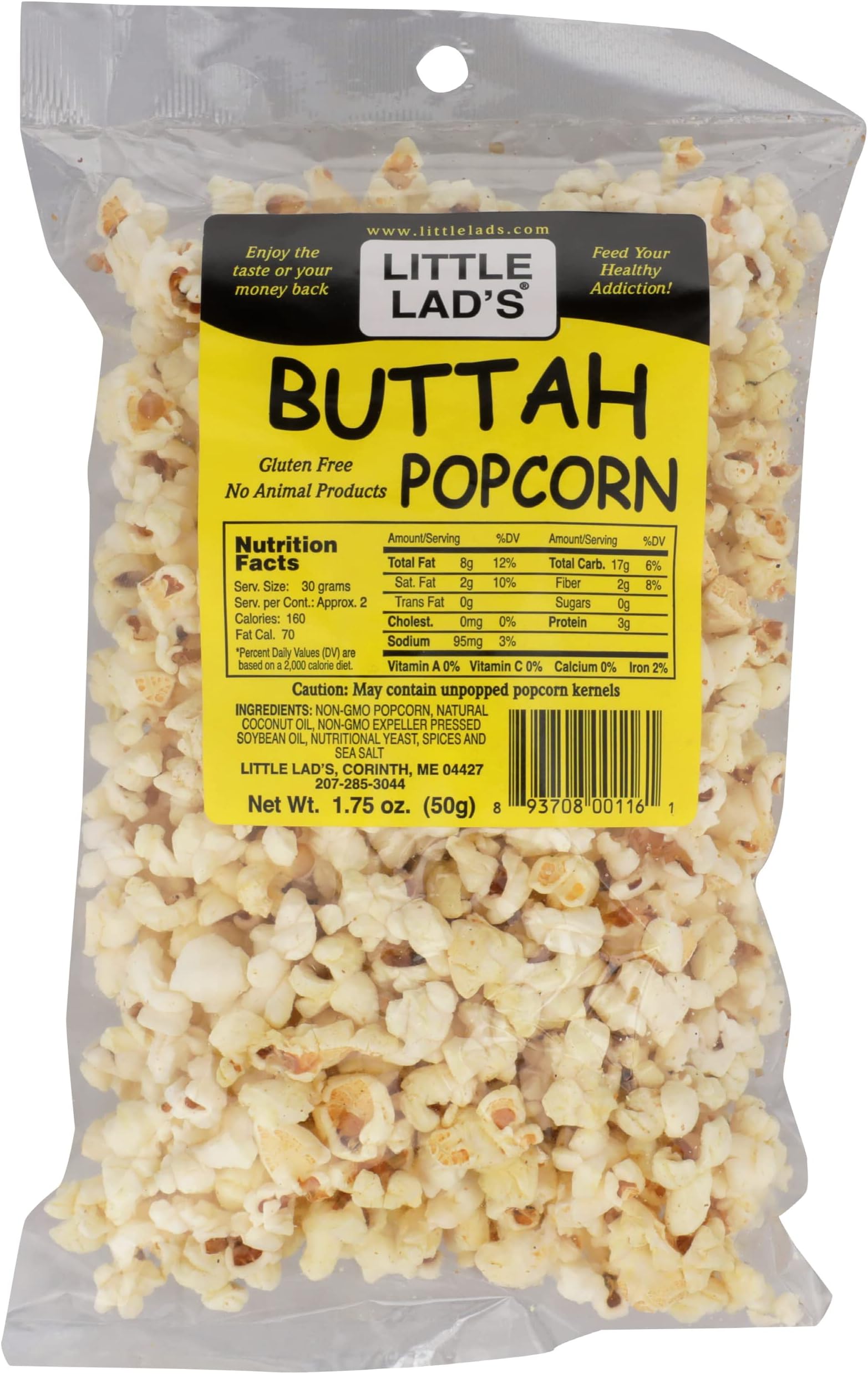 Amazon.com: LITTLE LAD'S Buttah Popcorn, 1.75 OZ