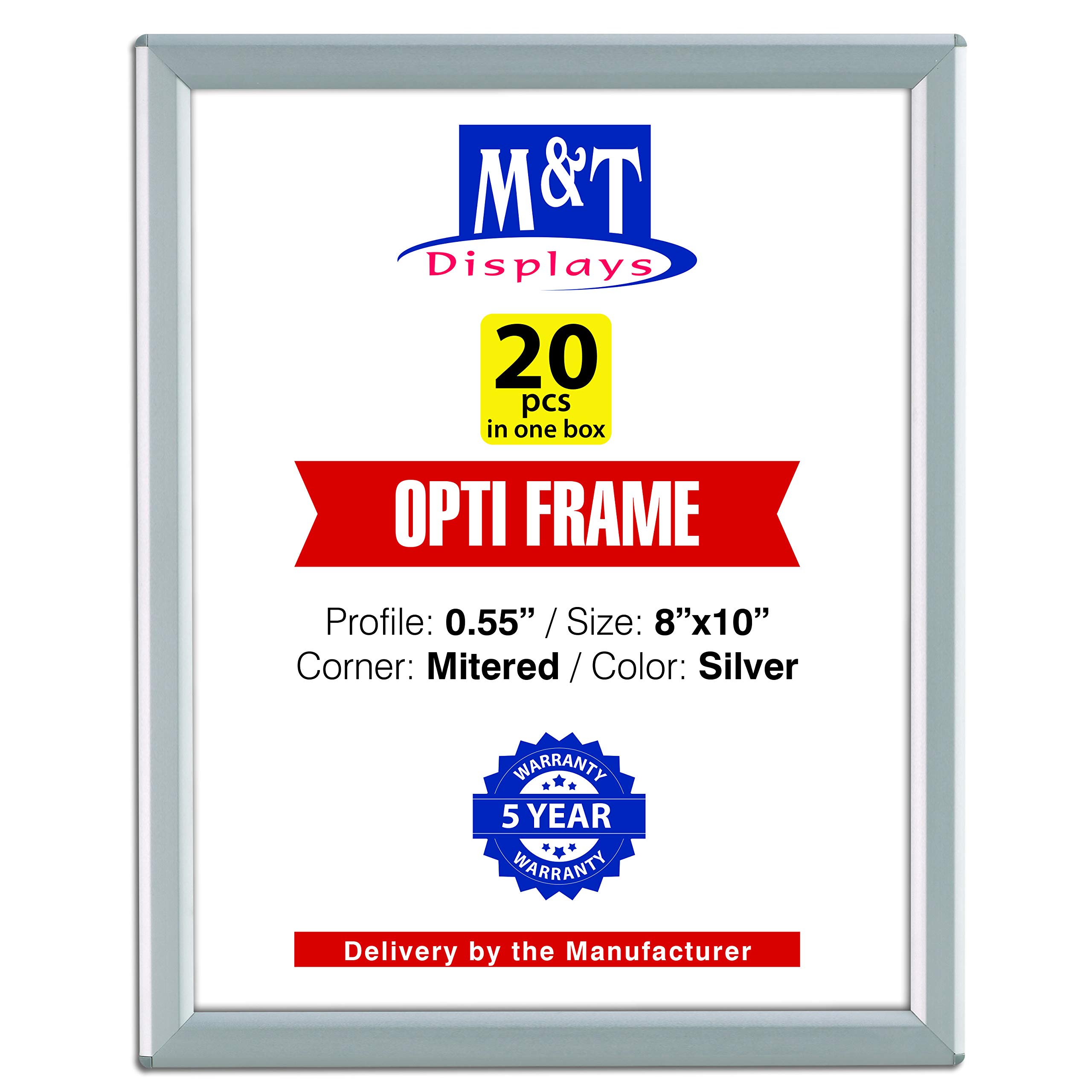 Amazon.com - 8x10 Snap Frame, Mitered Corner, Opti Frame, Aluminum ...