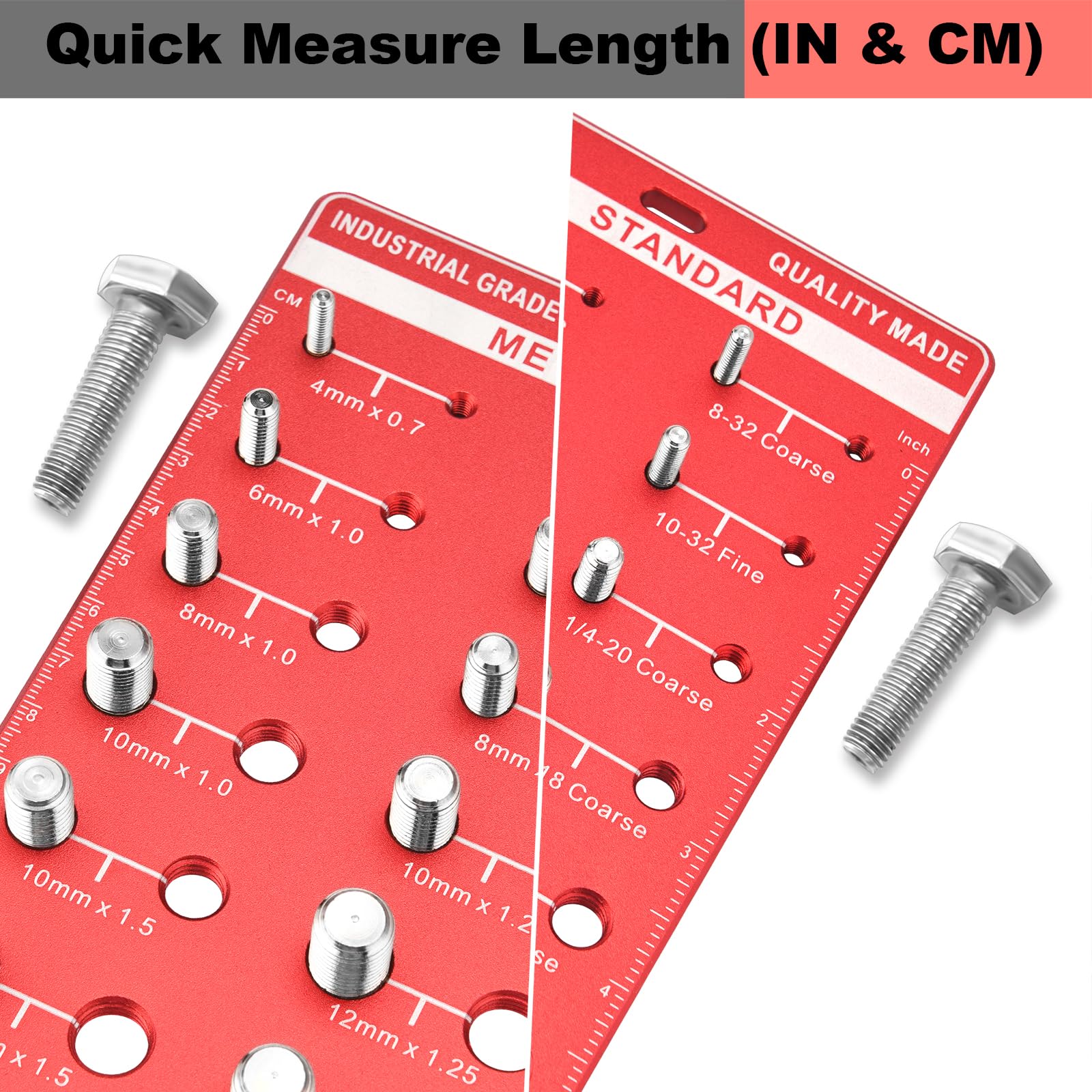 Snapklik.com : Comfylichi 34 Nut And Bolt Thread Checker, Bolt Size And ...