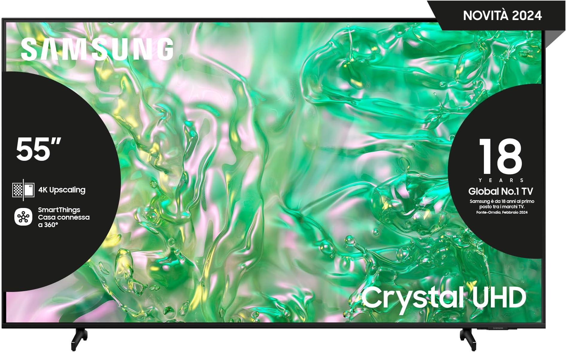 Samsung Smart TV 55" UE55DU8070UXZT, Crystal UHD 4K, 4K Upscaling ...