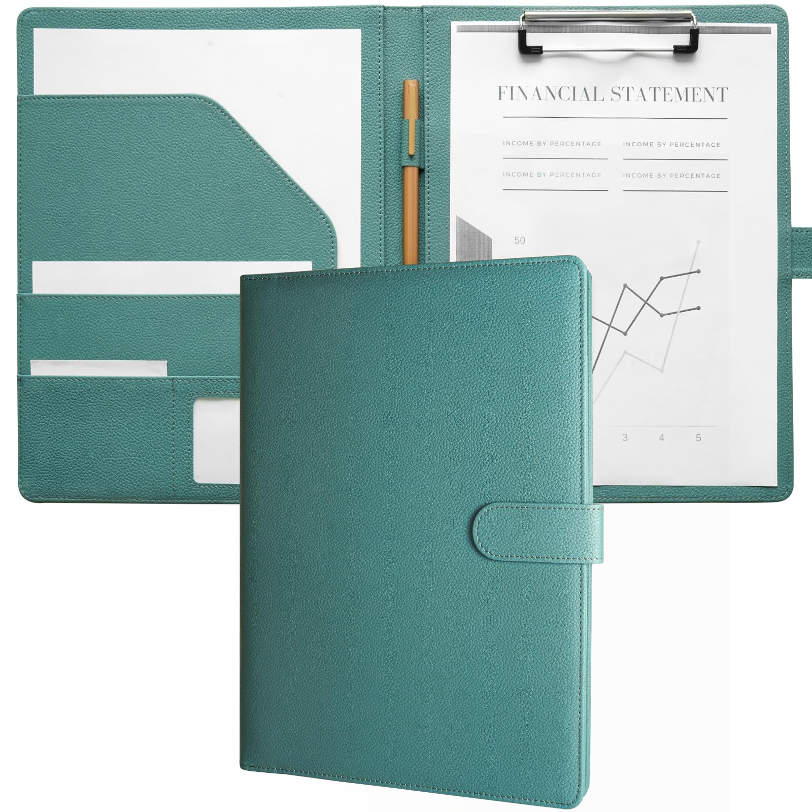 Mymazn A4 Clipboard Folder Conference Folder, Faux Leather Clipboard ...