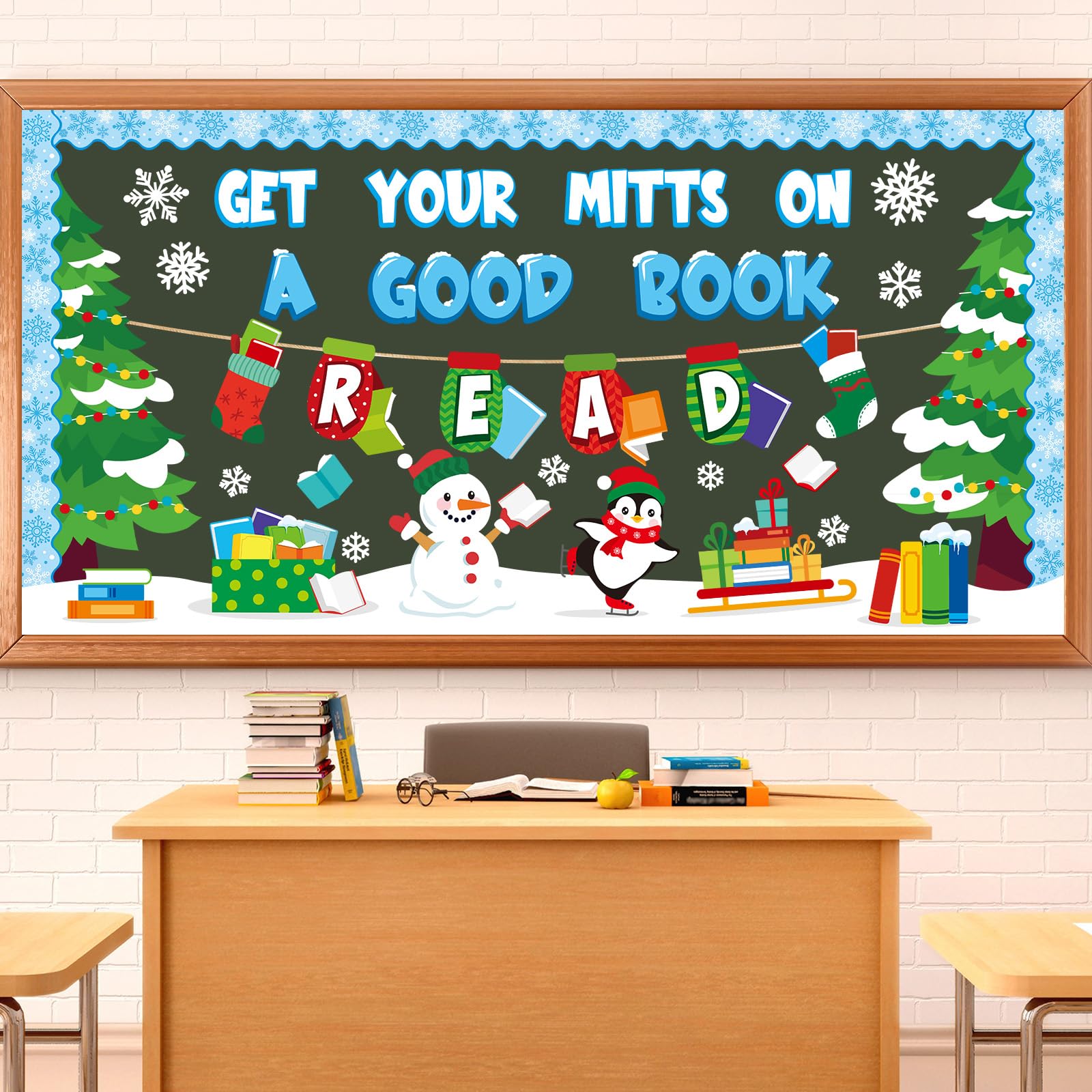 Snapklik.com : Gisgfim Winter Reading Bulletin Board Decorations Winter ...