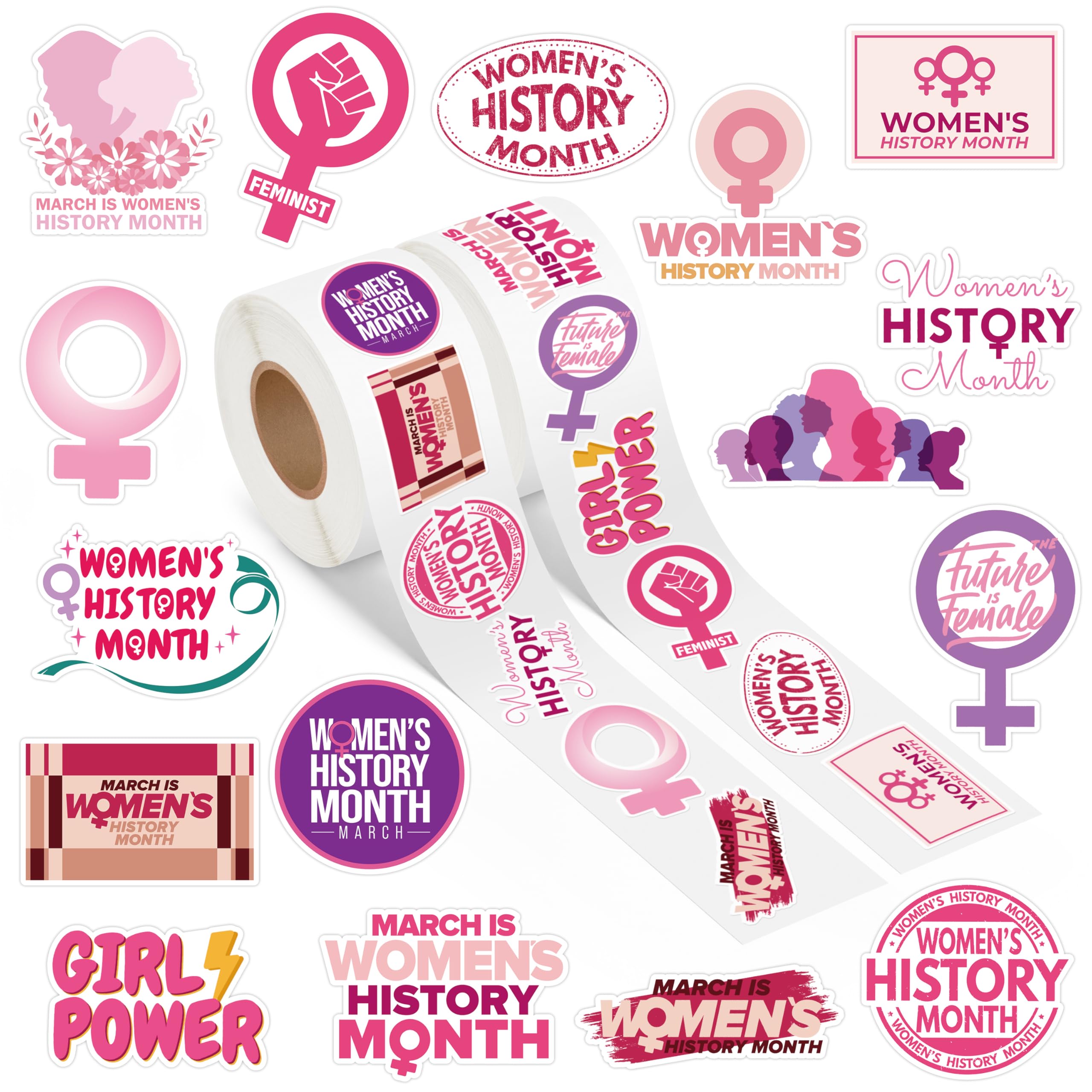 Amazon.com: A1diee Women's History Month Stickers - 1000Pcs Girl Power ...