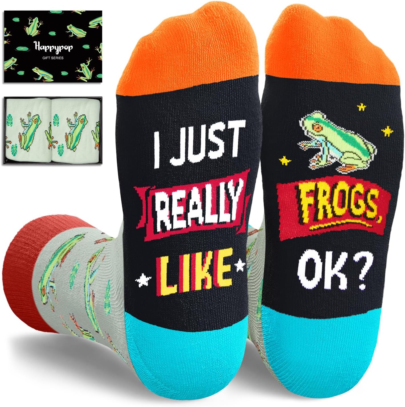 Amazon.com: HAPPYPOP Frog Gifts for Women Men - Frog Socks Sea Animal ...