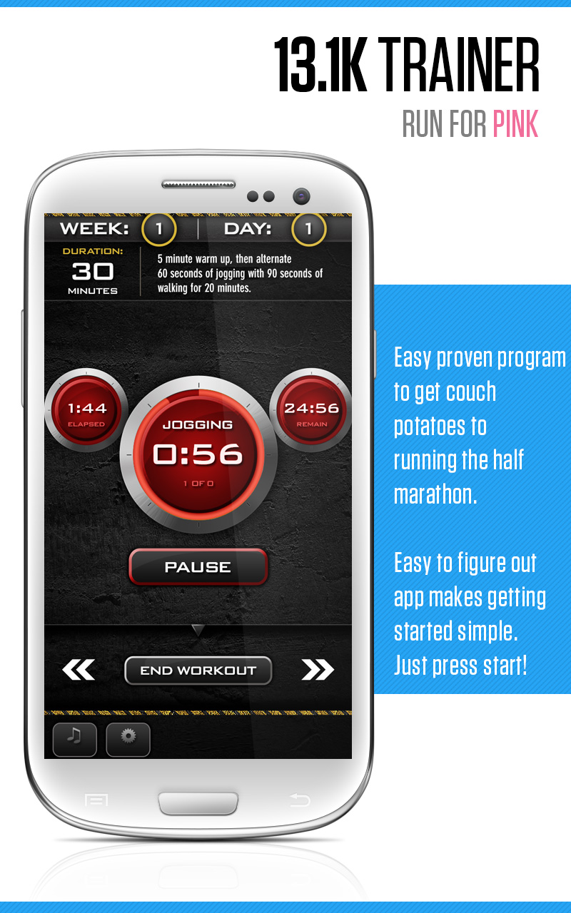 Half Marathon Trainer - Run for PINK - App on Amazon Appstore