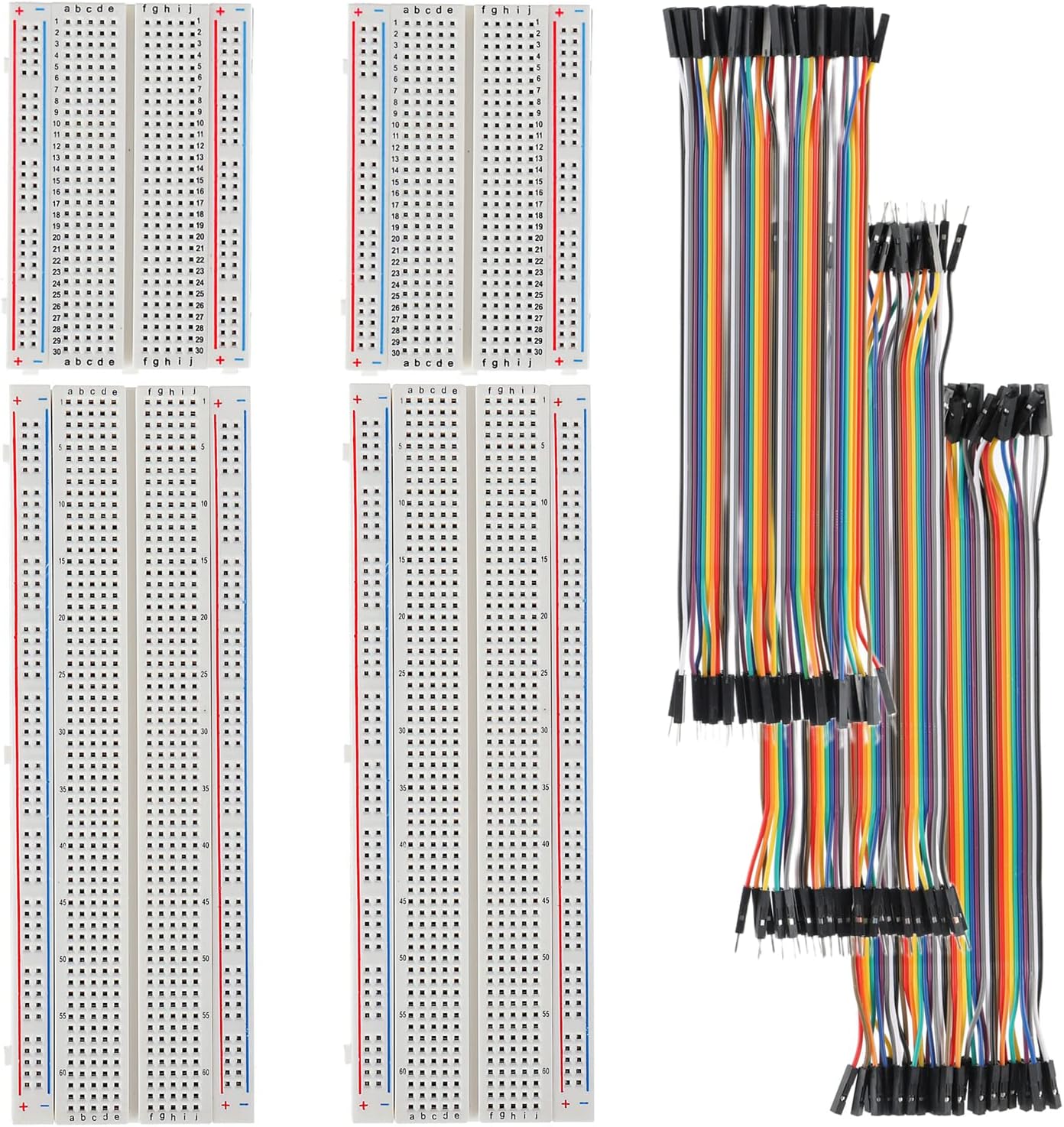HUAREW El kit de cables de tabla de pan y puente incluye 830 puntos de ...