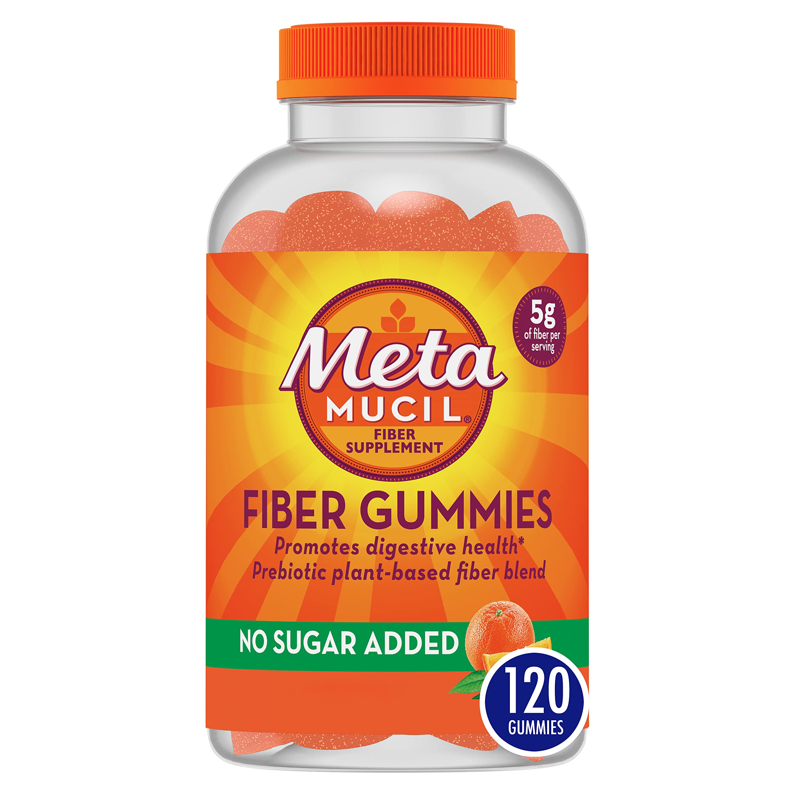 Snapklik.com : Fiber Supplement Gummies, Sugar Free Orange Flavor, 5g ...