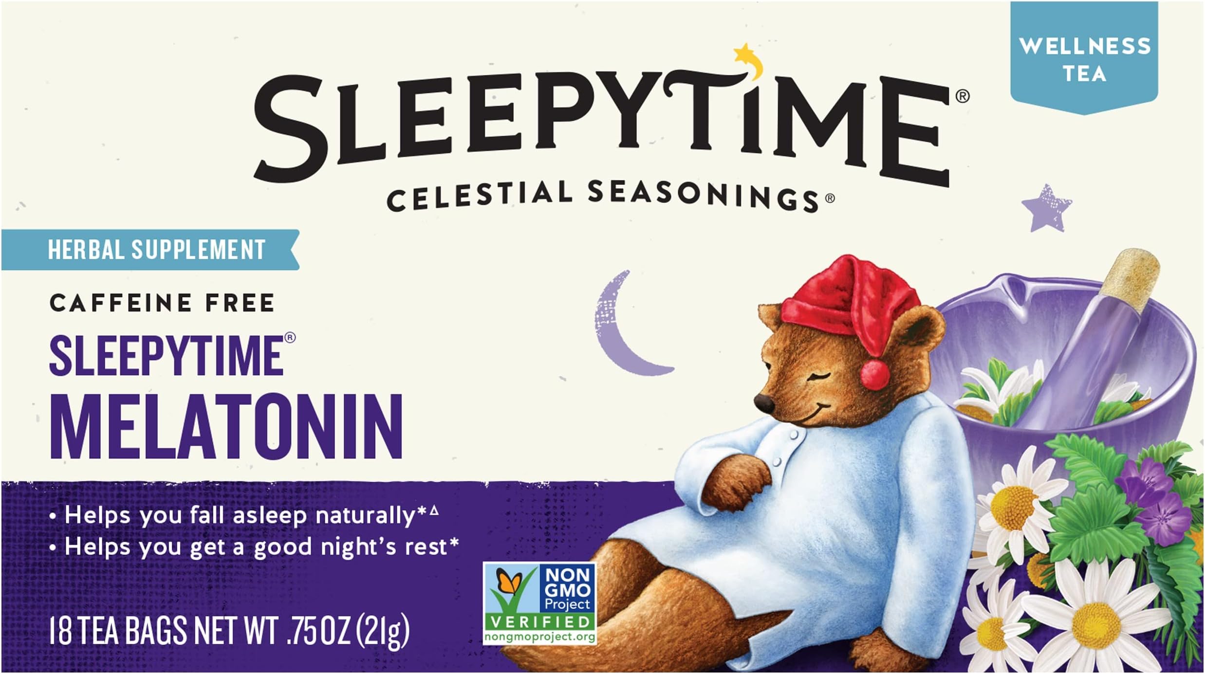Amazon.com : Celestial Seasonings Wellness Tea, Sleepytime Extra ...