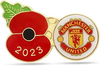 Royal British Legion Manchester United Poppy Football Pin 2023 : Amazon ...