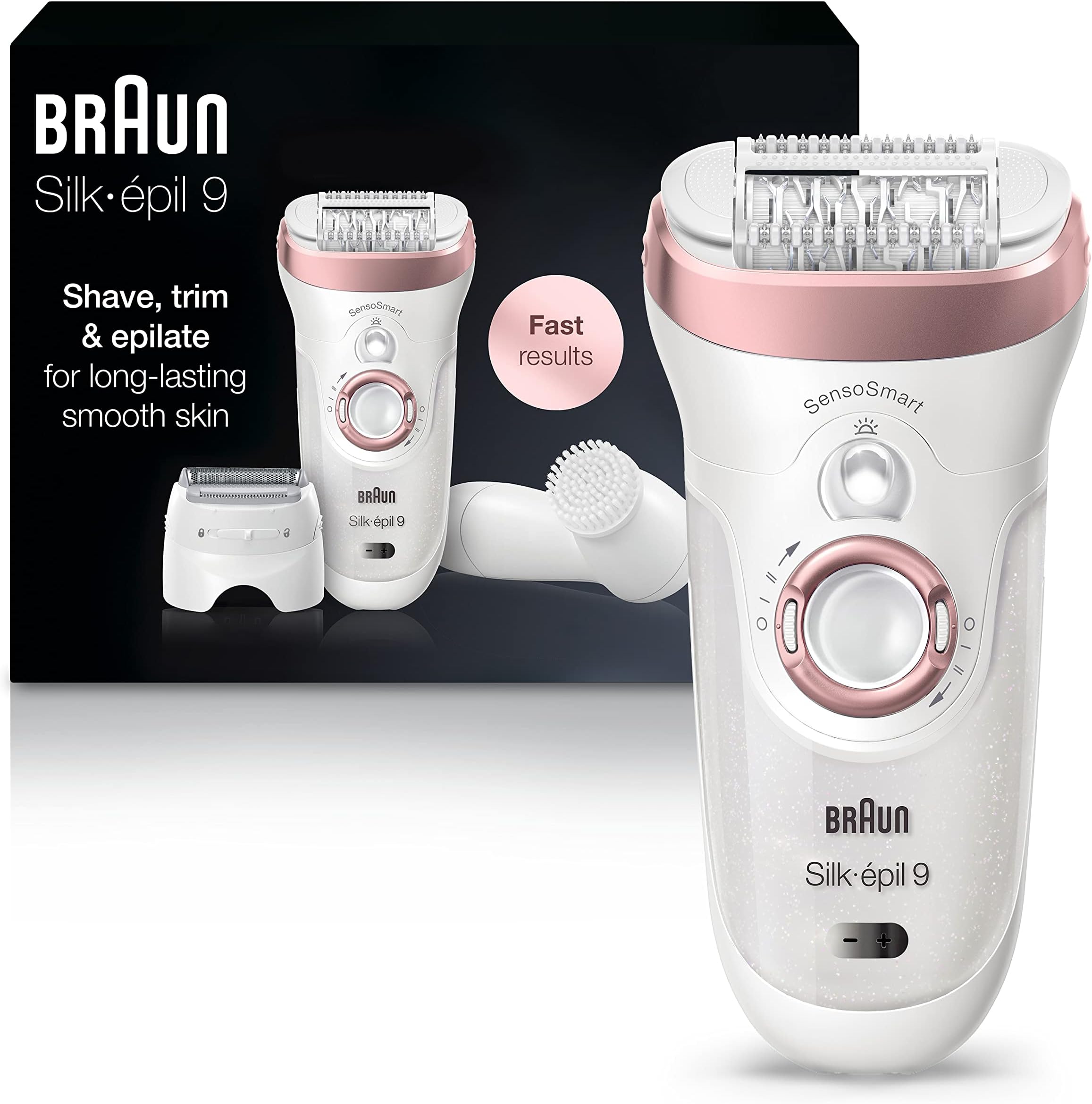 Amazon.com : Braun Epilator Silk-épil 9 9-880, Facial Hair Removal for ...