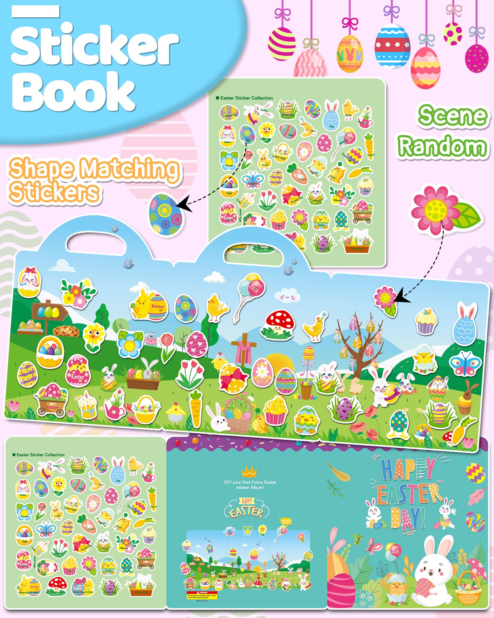 Snapklik.com : Reusable Sticker Book For Toddlers, Stickers For Kids ...