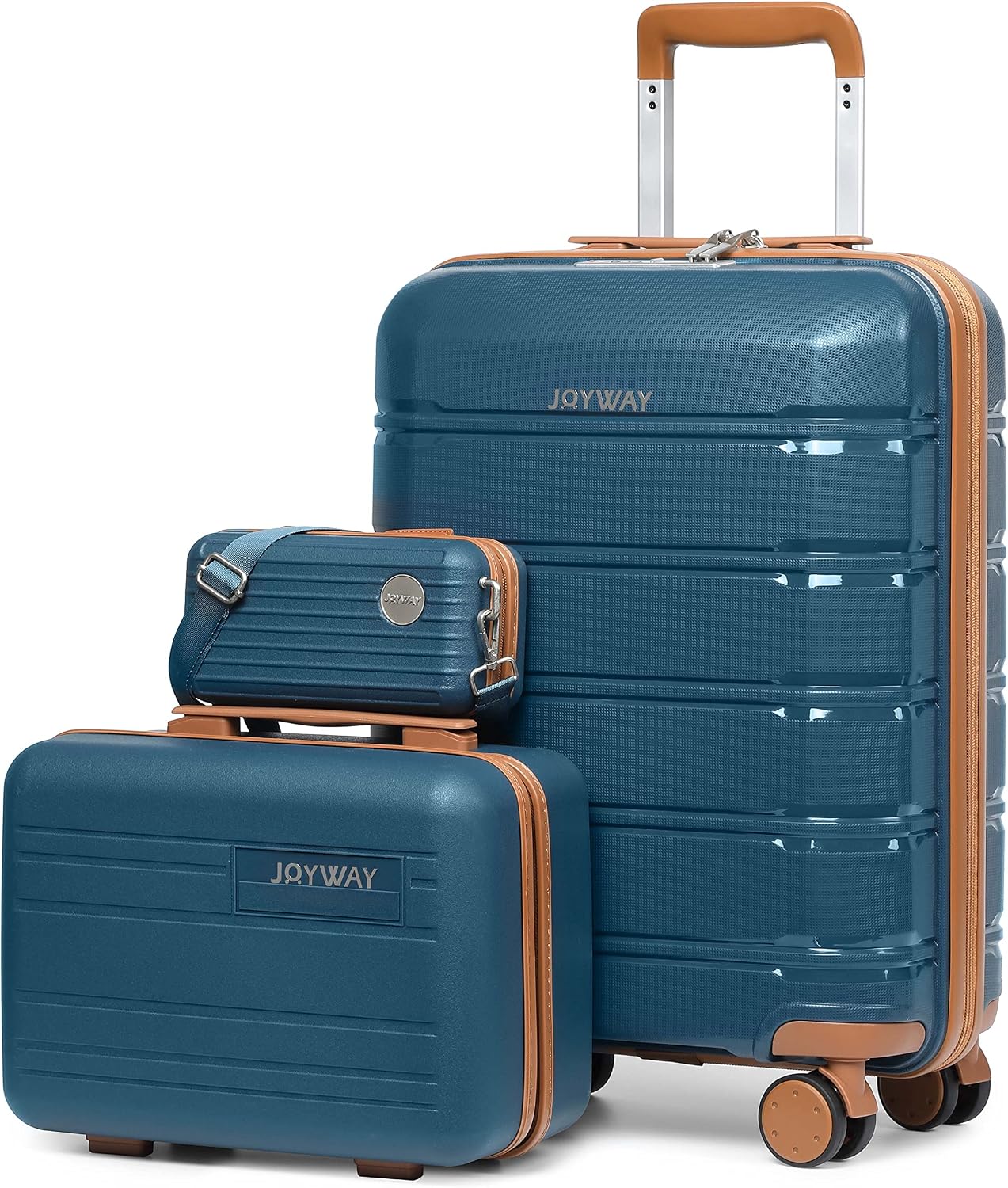 Amazon.com | Joyway 20" Carry-On Suitcases & 14" Cosmetic Bag & 7 ...