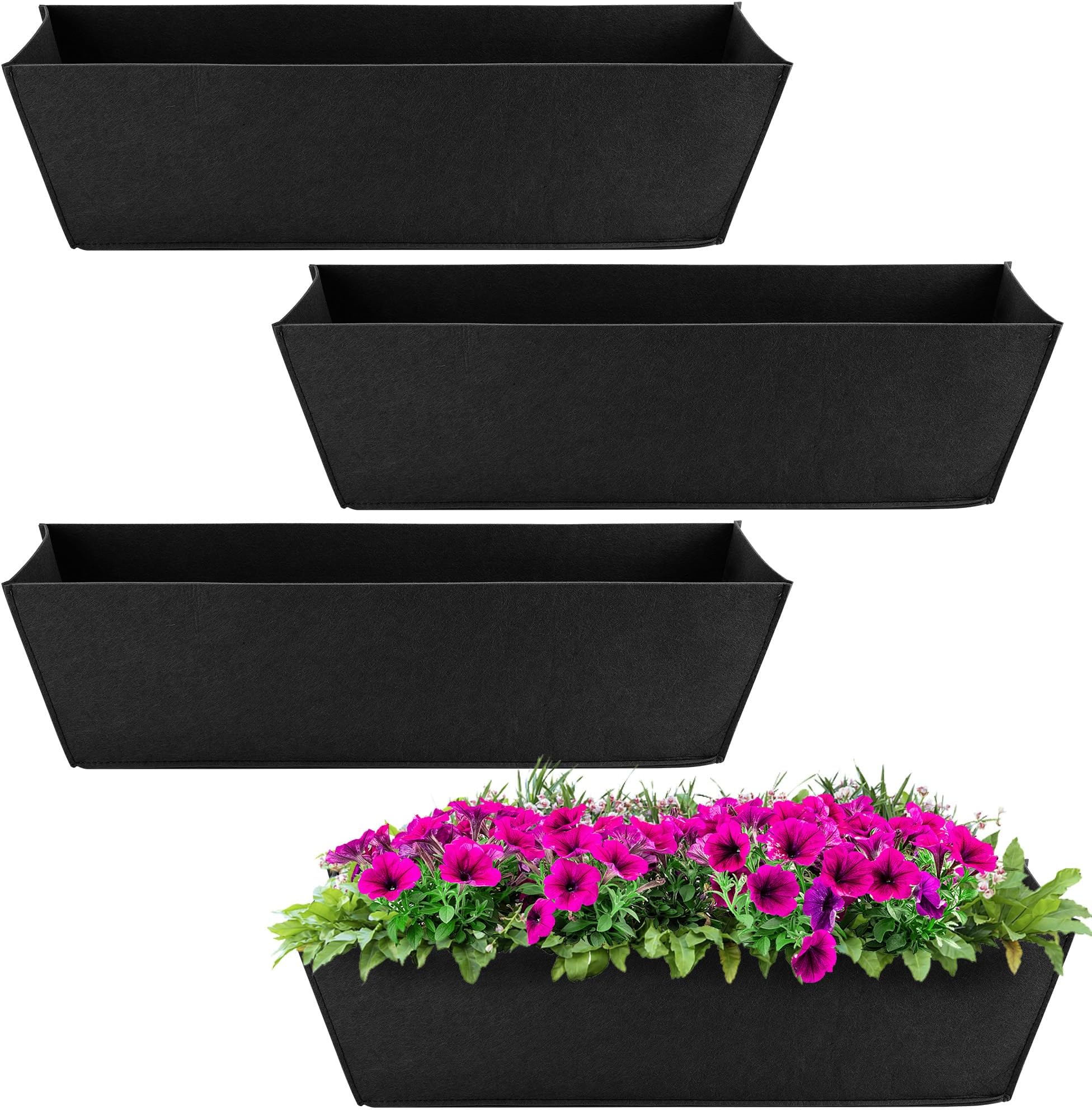 Amazon.com: Domensi 25 Pcs Plastic Liners for Planters Planter Box ...