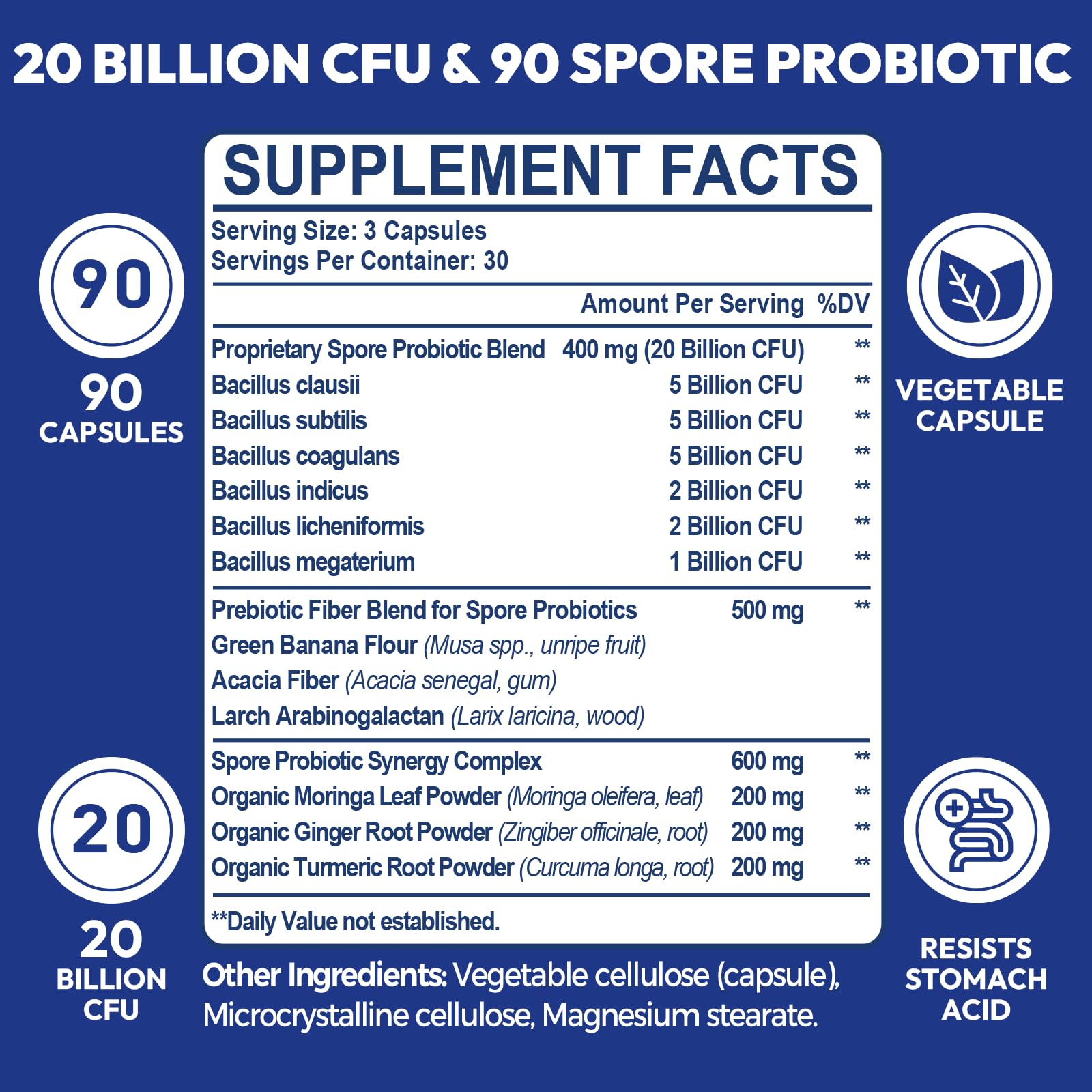 Snapklik.com : 100% Spore Probiotic, 20 Billion CFU Spore Based ...