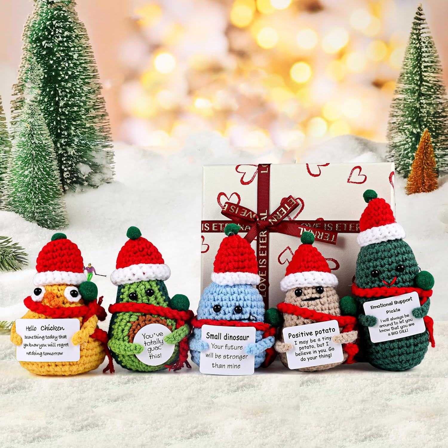Amazon.com: 5pcs Christmas Decor Positive Potatoes Box, Home Decor ...