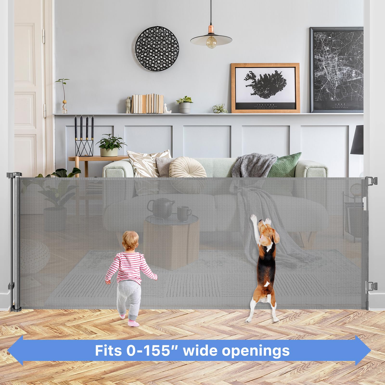 Snapklik.com : 42" Tall Gates For Dogs Indoor Extra Tall Pet Gate For ...