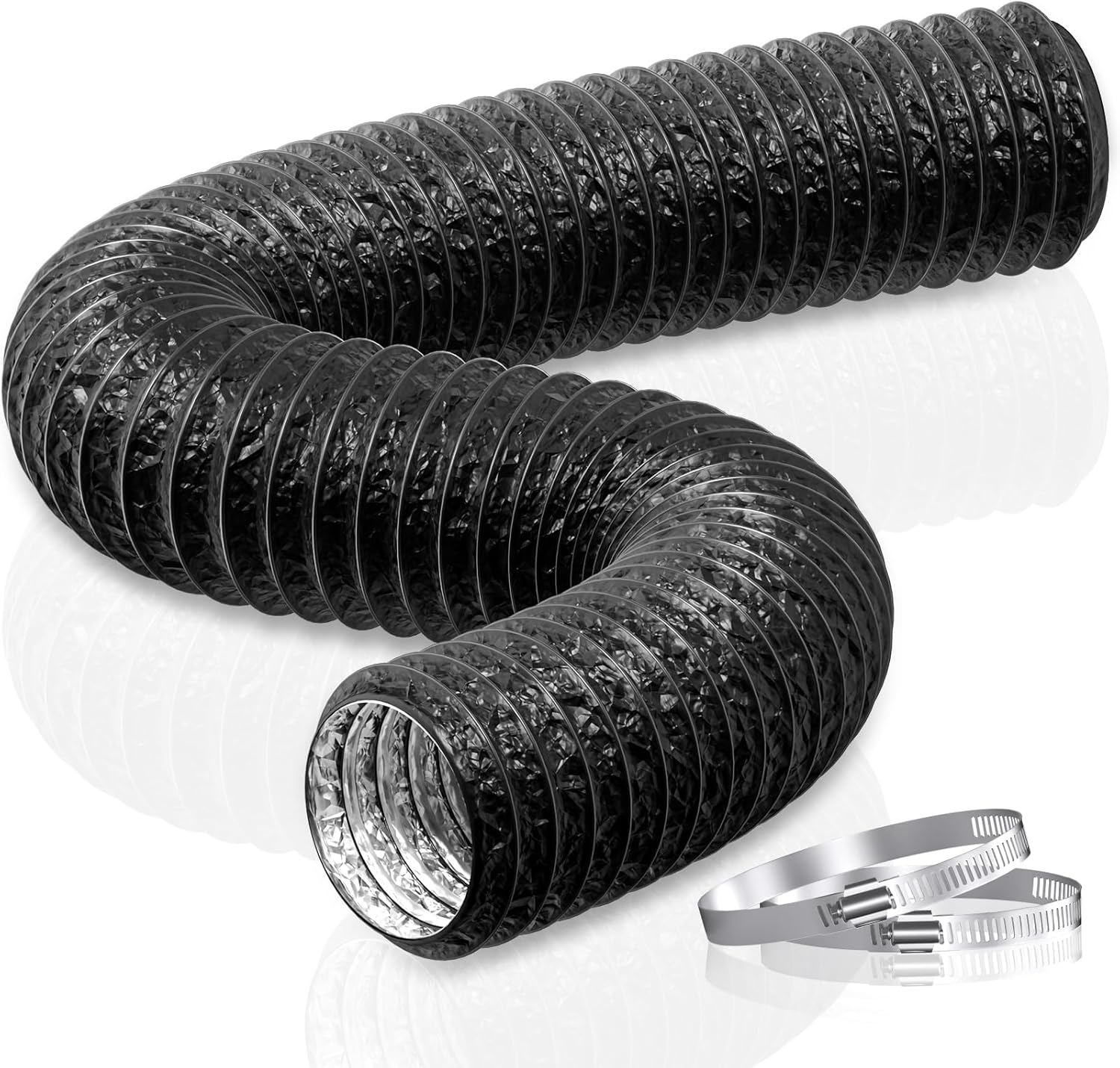 HG Power 125mm Ducting Length 5m PVC Aluminium Flexible Ventilation ...