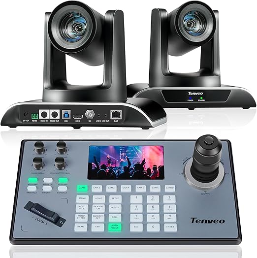 Amazon.com: Tenveo PTZ Camera and Controller Bundle/Kits - 20X AI Auto ...