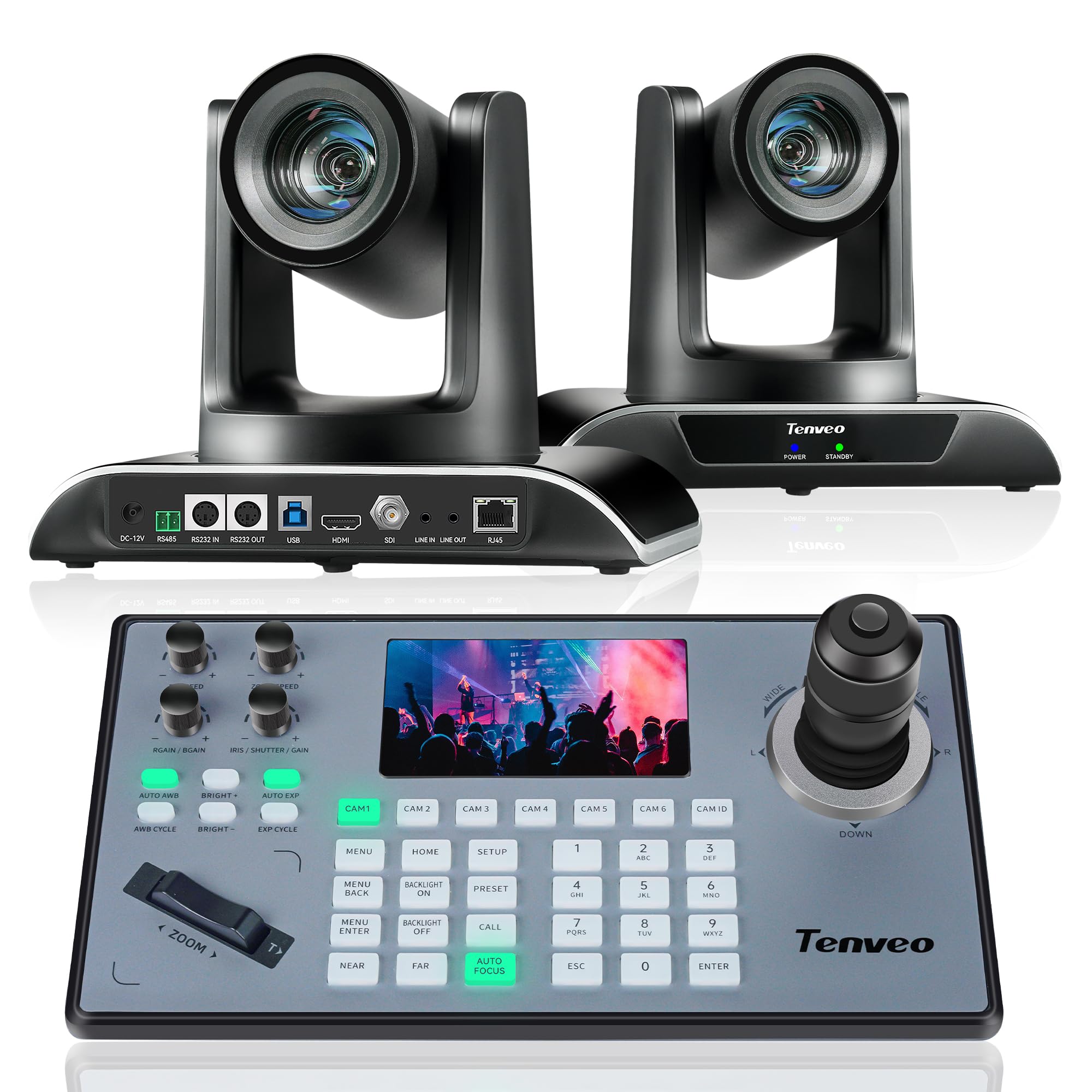 Amazon.com: Tenveo PTZ Camera and Controller Bundle/Kits - 20X AI Auto ...