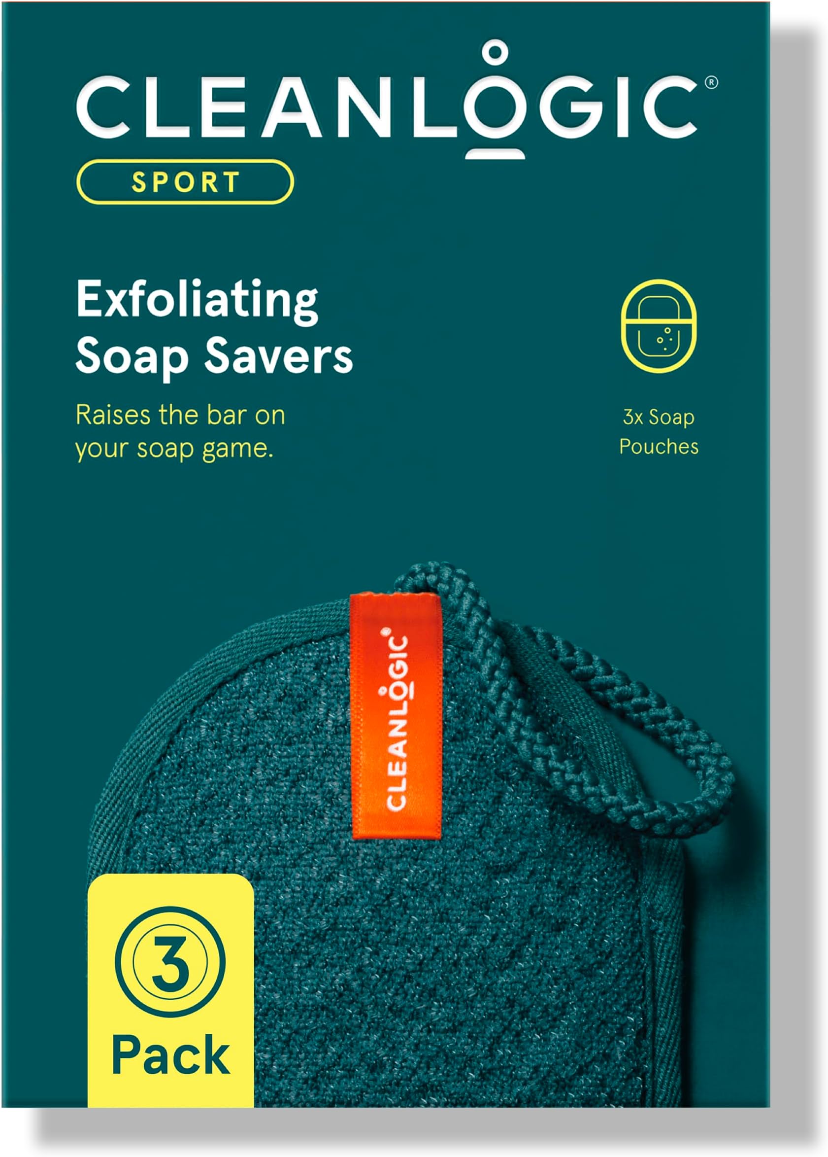 Amazon.com : Cleanlogic Men Exfoliating Soap Saver, Sport Exfoliator ...
