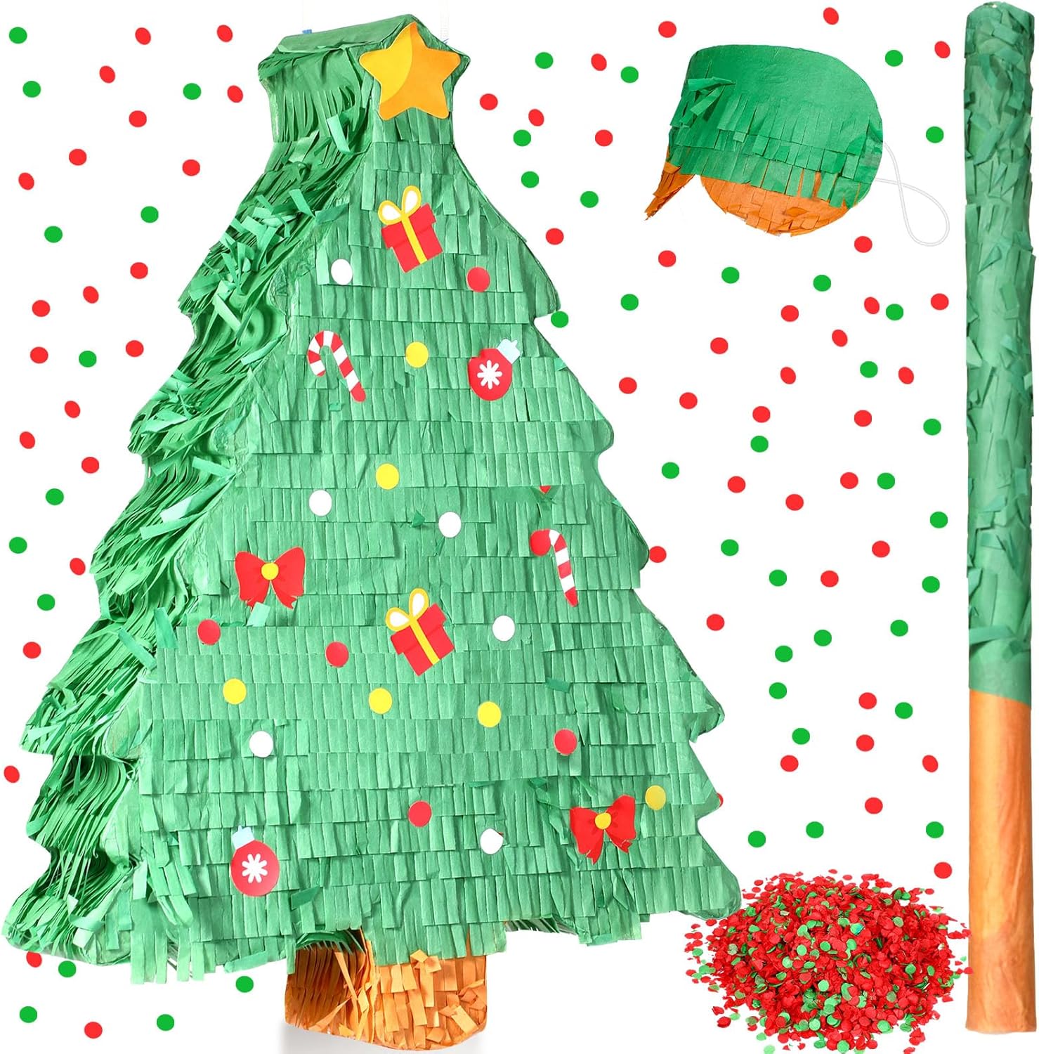 Amazon.com: Qeeenar Christmas Tree Pinata 16 Inch Christmas Pinata with ...