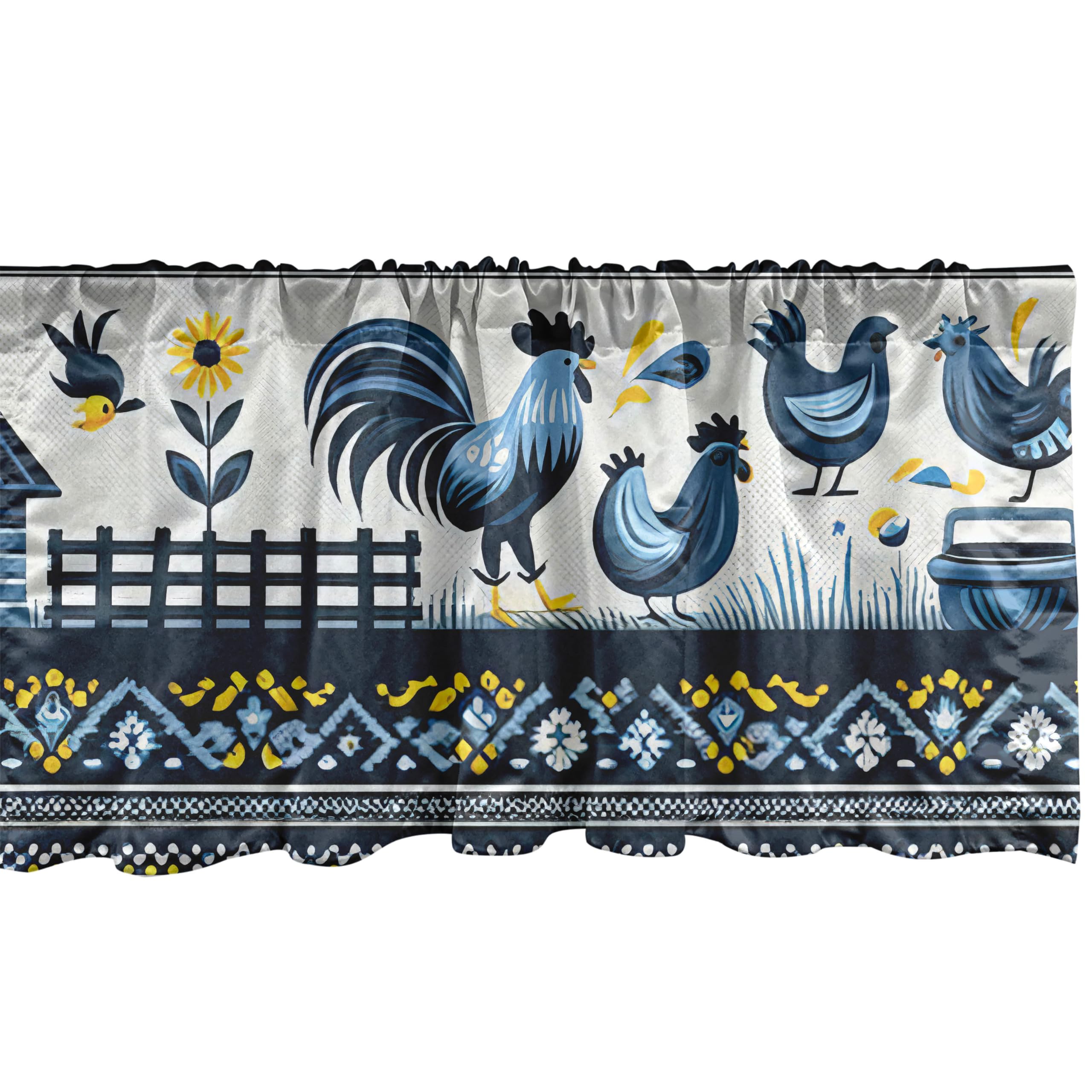 Amazon.com: Ambesonne Farmhouse Window Valance Pack of 2, Modern ...